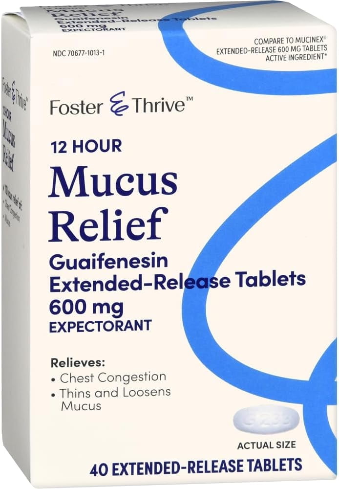 Foster & Thrive Chest Congestion Mucus Extended Release, 600 mg ...