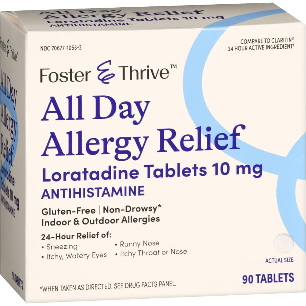 Foster & Thrive 10 mg Loratadine All Day Allergy Relief - 90 ct HSA/FSA ...