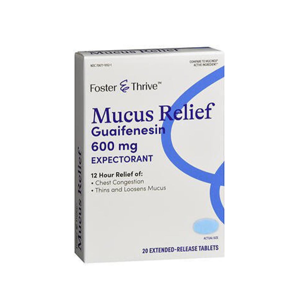 Foster & Thrive Extended-Release Mucus Relief - 20 ct - Walmart.com