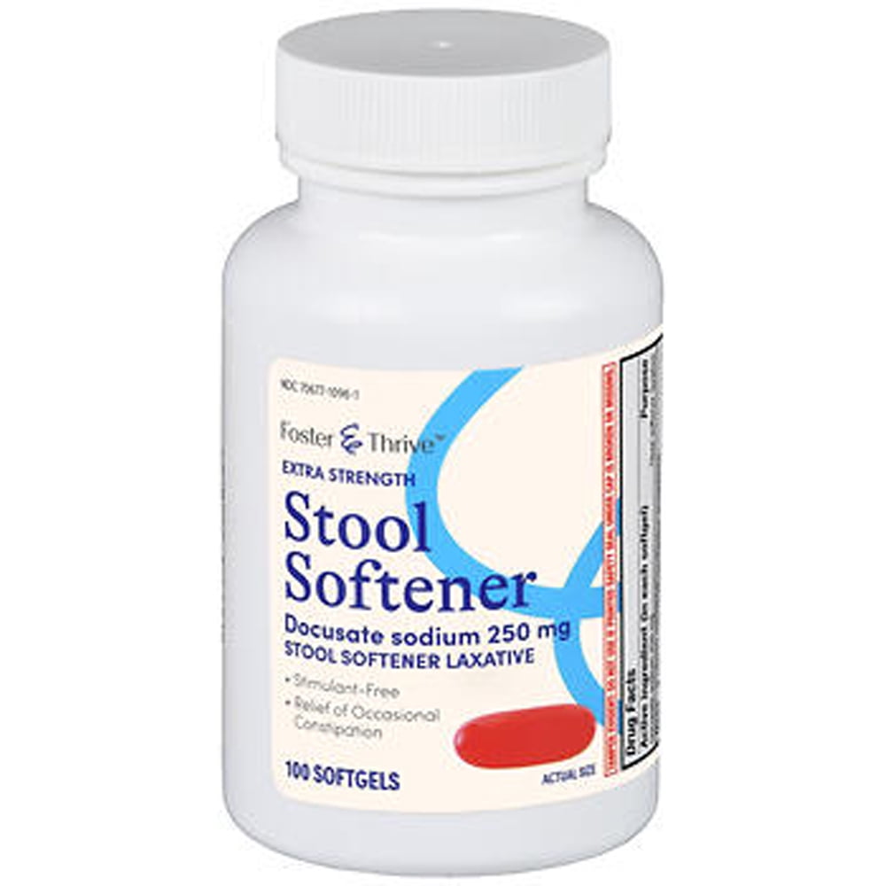 Foster & Thrive Extra Strength Stool Softener Docusate Sodium 250 mg ...