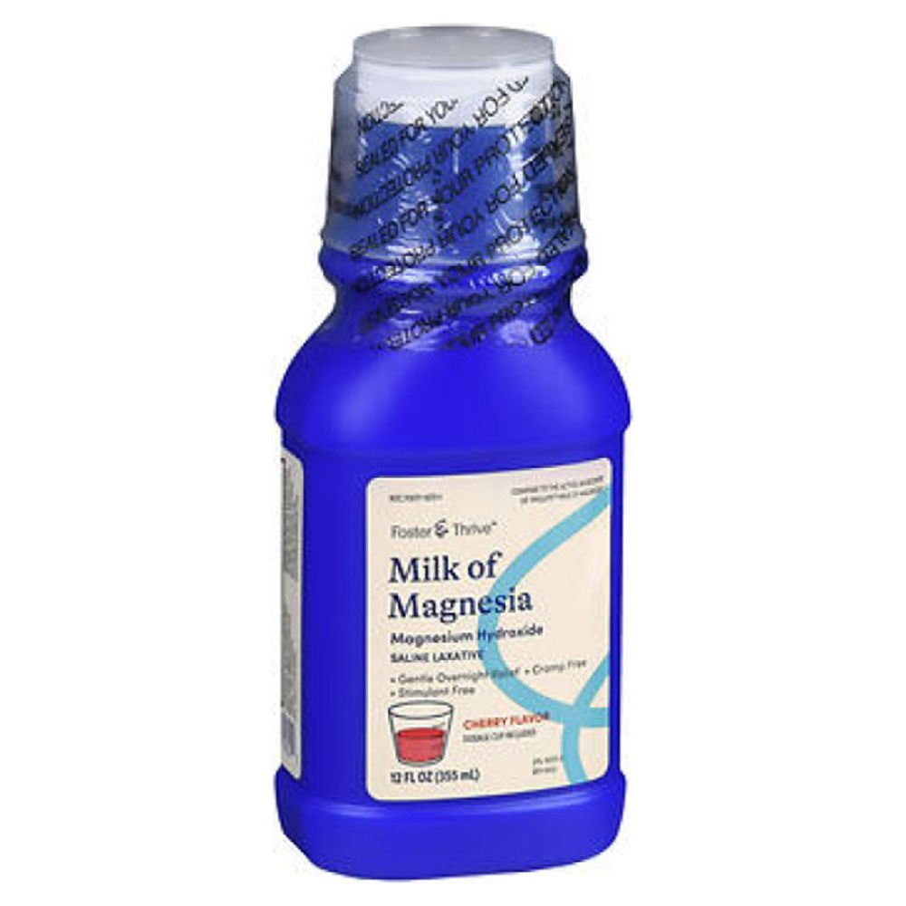Foster & Thrive Milk of Magnesia Liquid, Cherry - 12 oz - Walmart.com