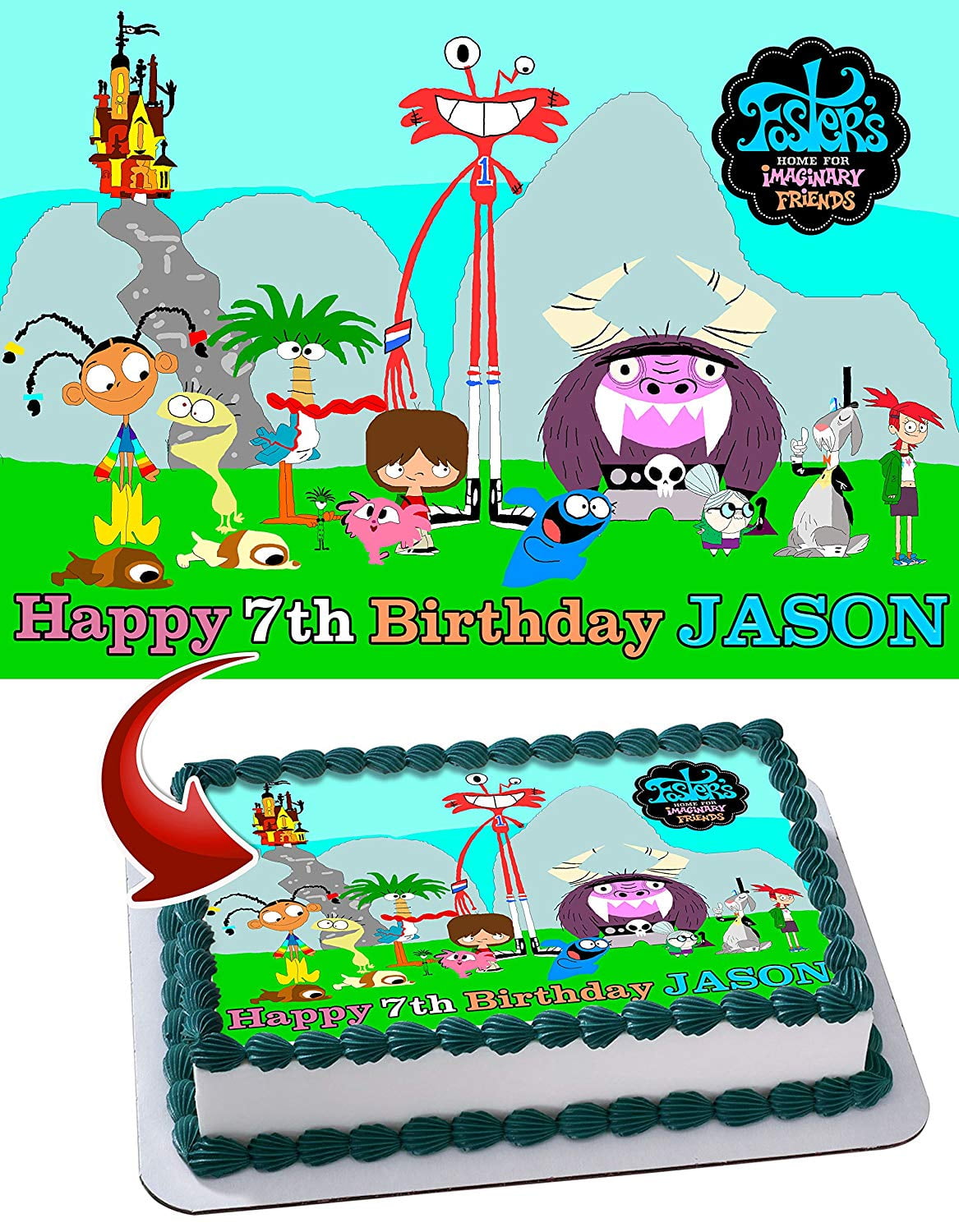 Foster's Home for Imaginary Friends - Edible Cake Topper - 11.7 x 17.5 ...