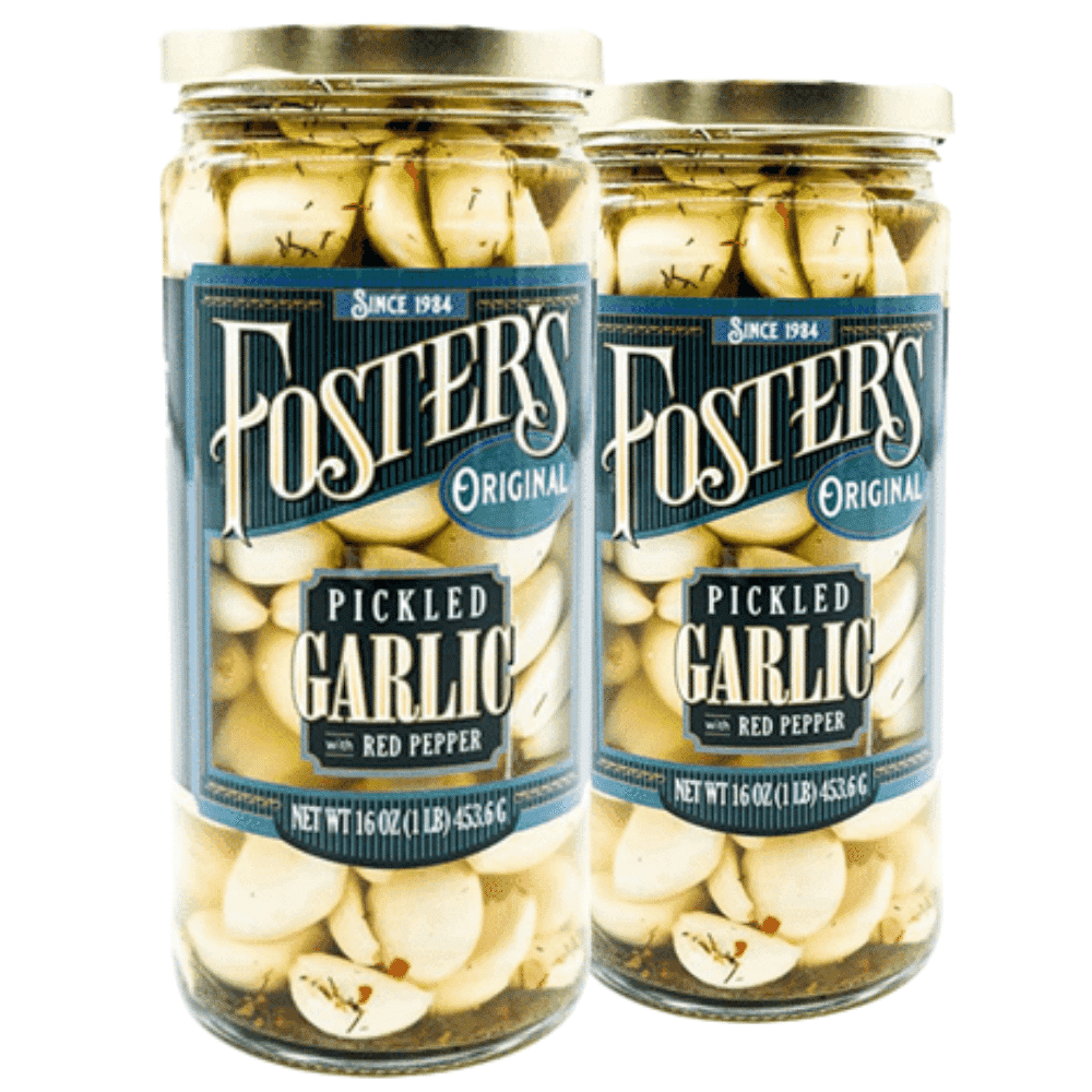 Foster's, Pickled Garlic Cloves, 16oz, 2 Pack with Red Pepper - Walmart.com
