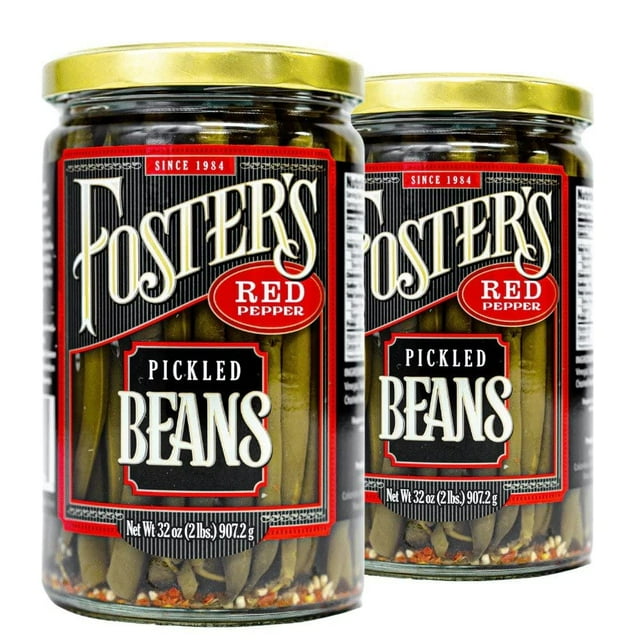Foster's Pickled Green Beans- Red Pepper- 32oz (2 Pack) - Pickled Green ...
