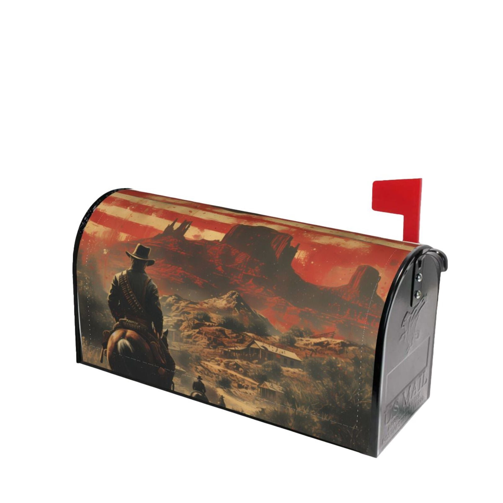 Fotbe 1860s Style American Cowboy Mailbox Covers Post Letter Box Cover ...