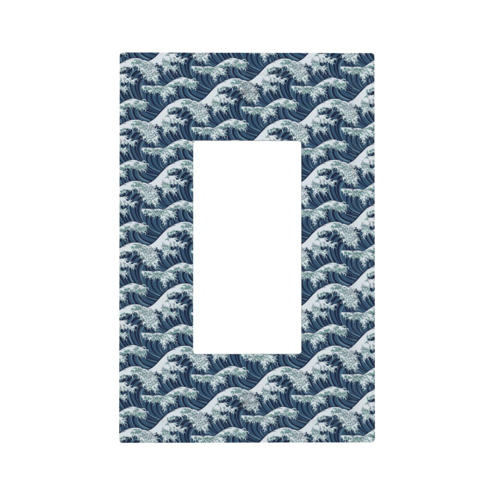 Fotbe A Japanese Great Wave Print Duplex Receptacle Wall Plate, 1-Gang ...