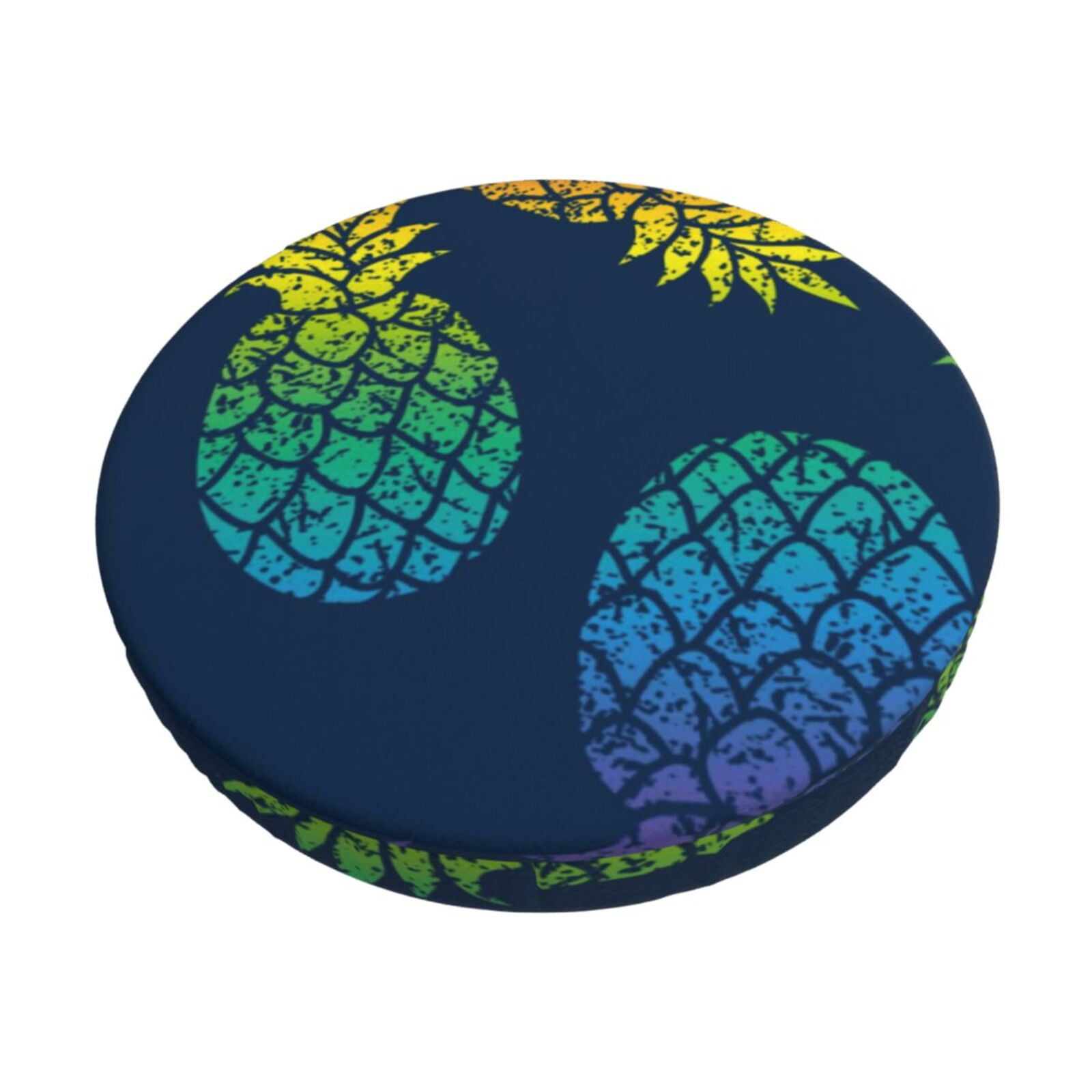 Fotbe Abstract Bright Pineapple Fruit Retro Stool Covers Round ...