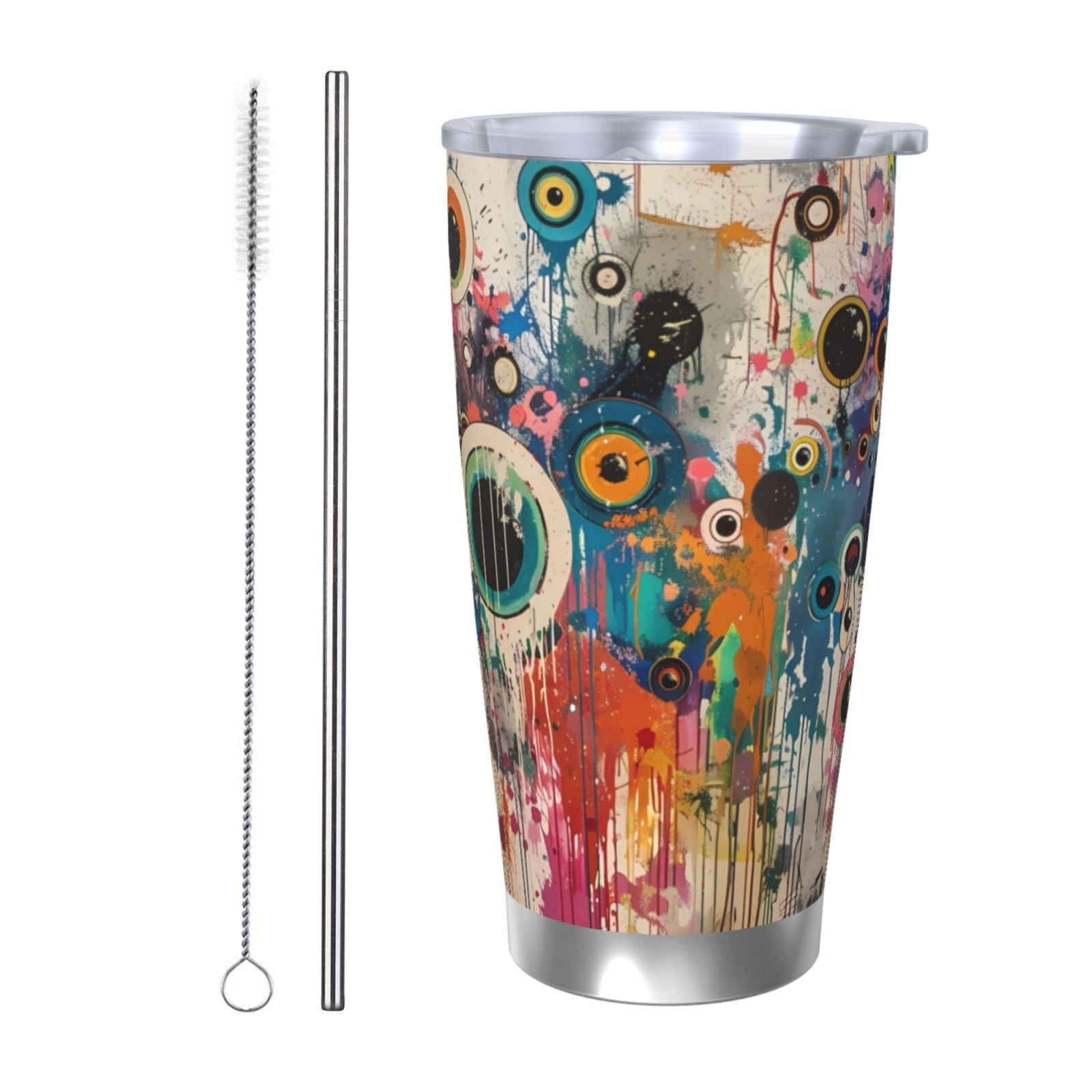 Fotbe Abstract Colorful Dripping Circles Pattern 20 oz Tumbler ...
