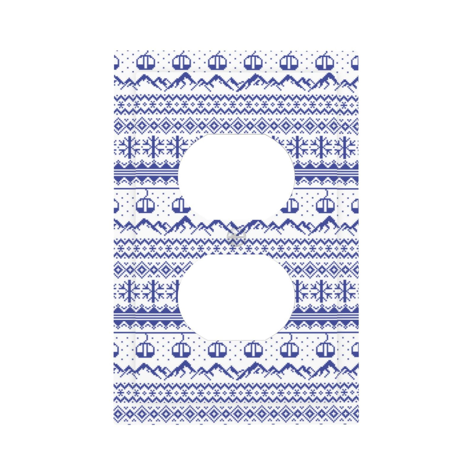 Fotbe Abstract Gondola Snowflake Print Duplex Receptacle Wall Plate, 1 ...