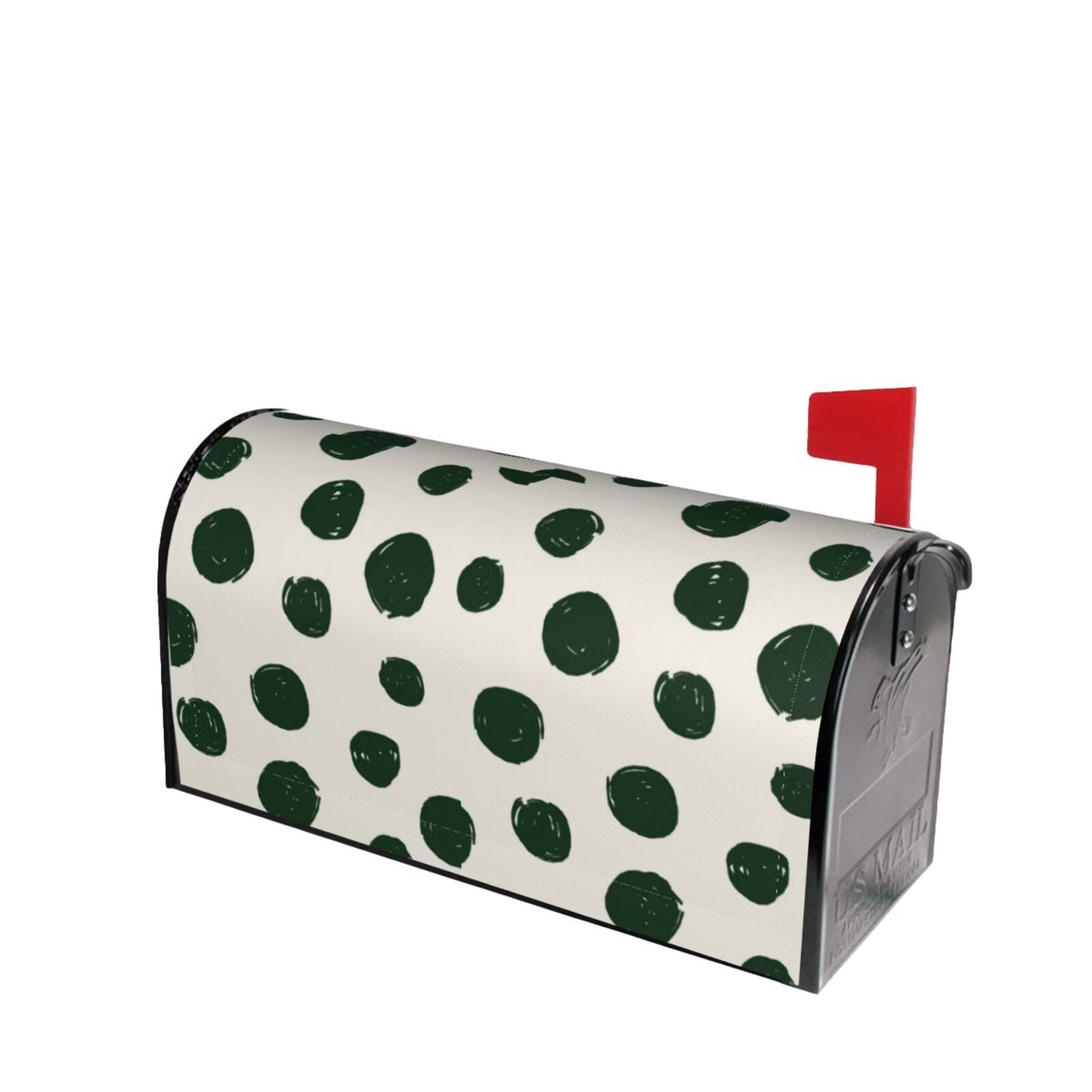 Fotbe Abstract Green Polka Dot Mailbox Covers Post Letter Box Cover ...