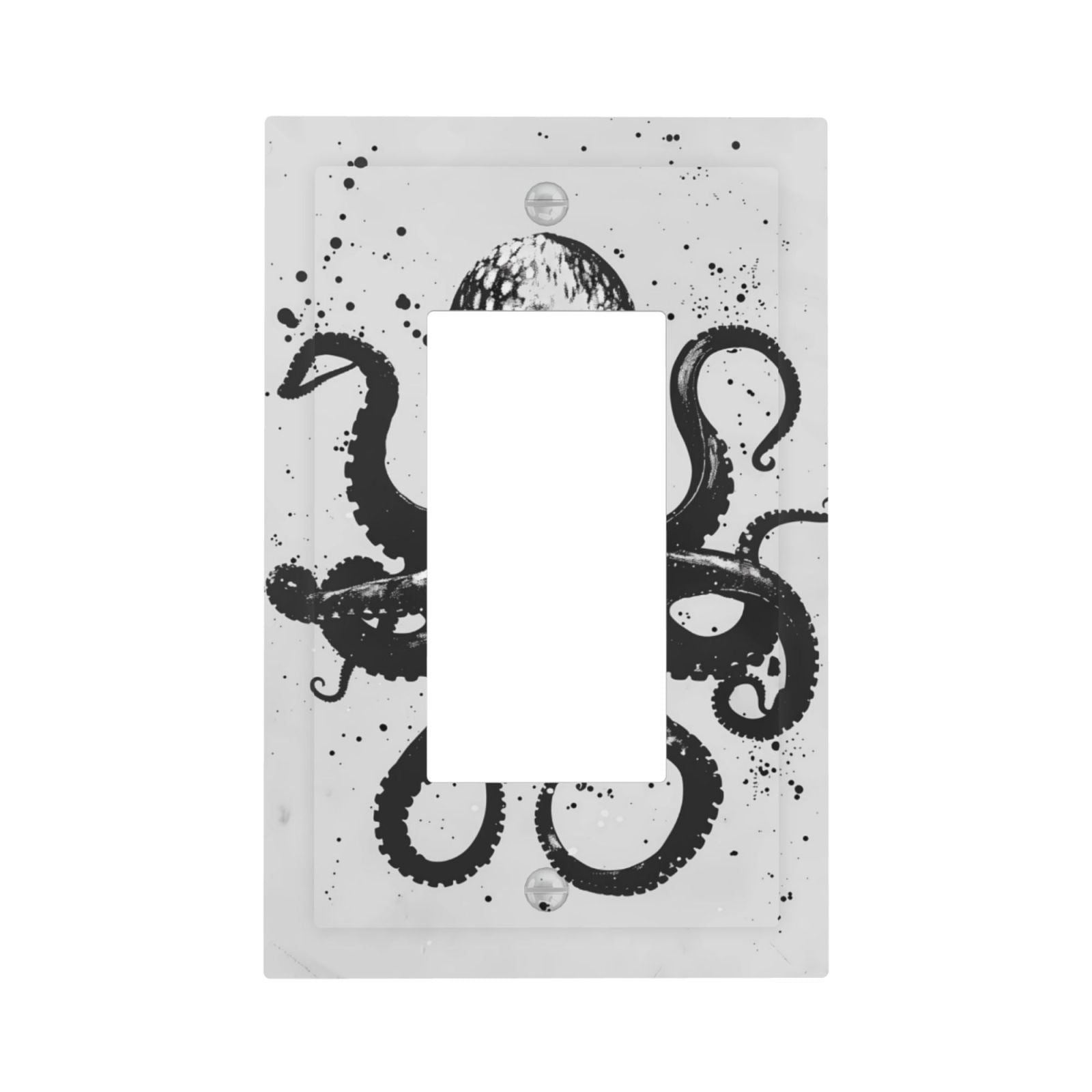 Fotbe Abstract Ink Octopus Print Duplex Receptacle Wall Plate, 1-Gang 5 ...