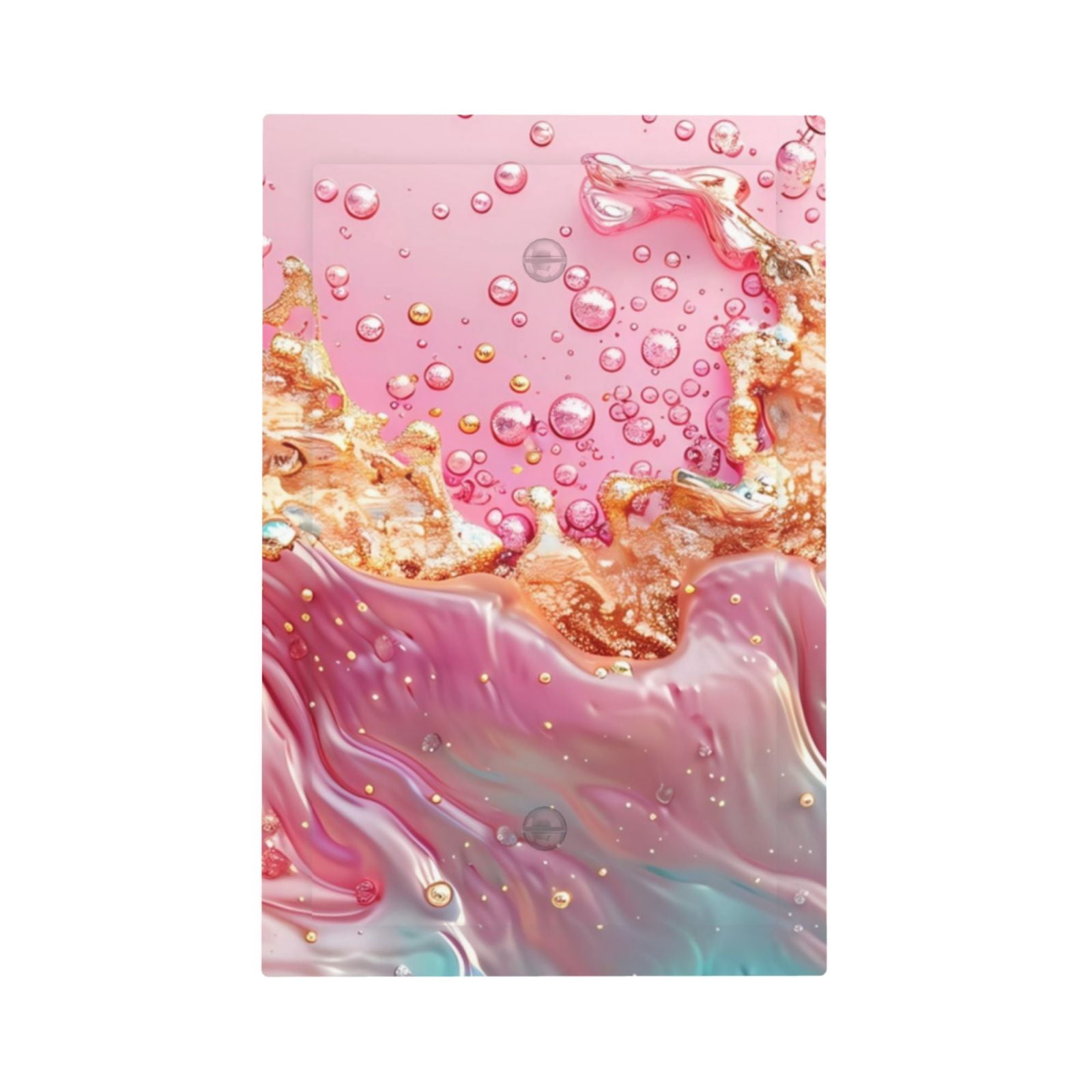 Fotbe Abstract Pink Gold Splash Print Duplex Receptacle Wall Plate, 1 ...