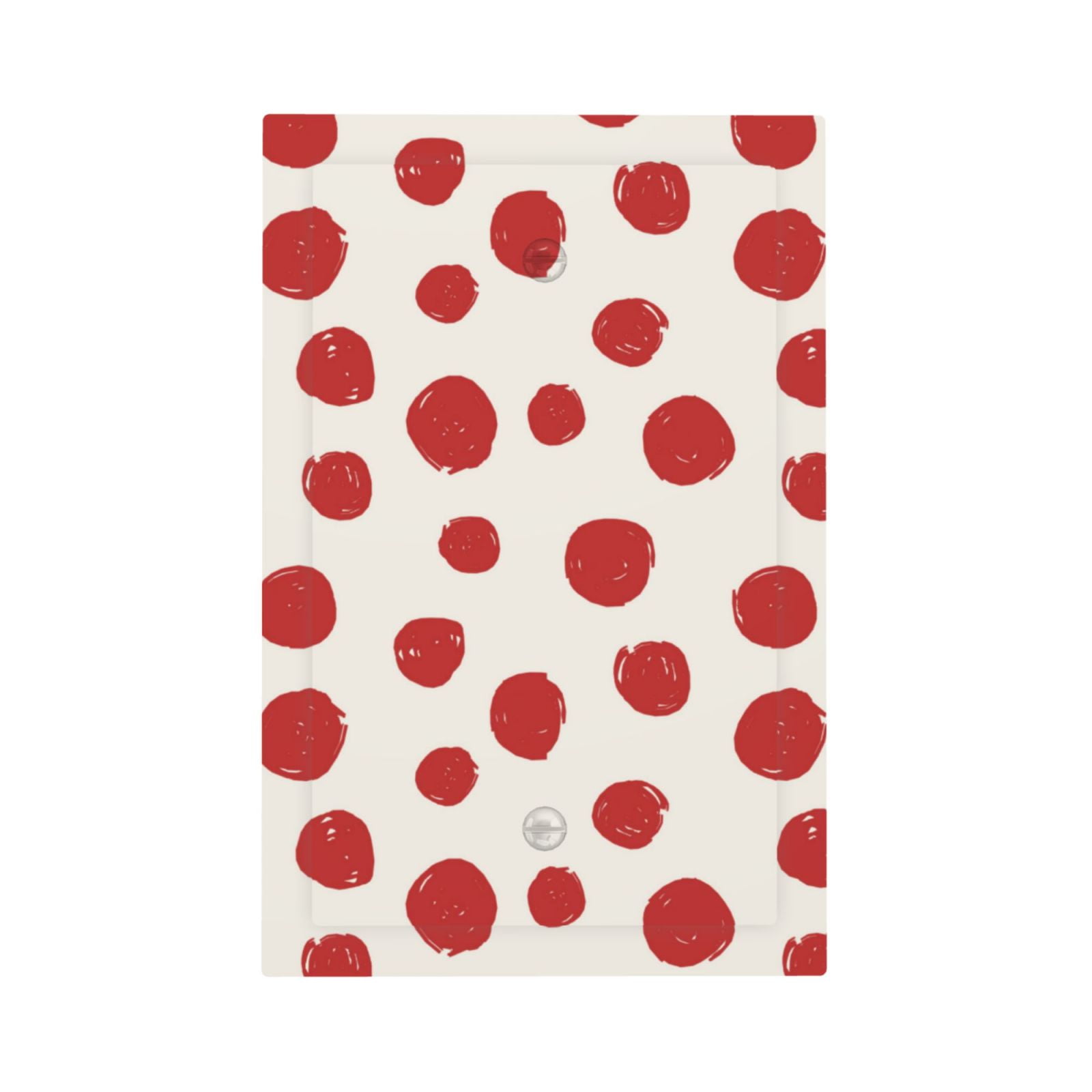 Fotbe Abstract Red Polka Dot Print Duplex Receptacle Wall Plate, 1-Gang ...