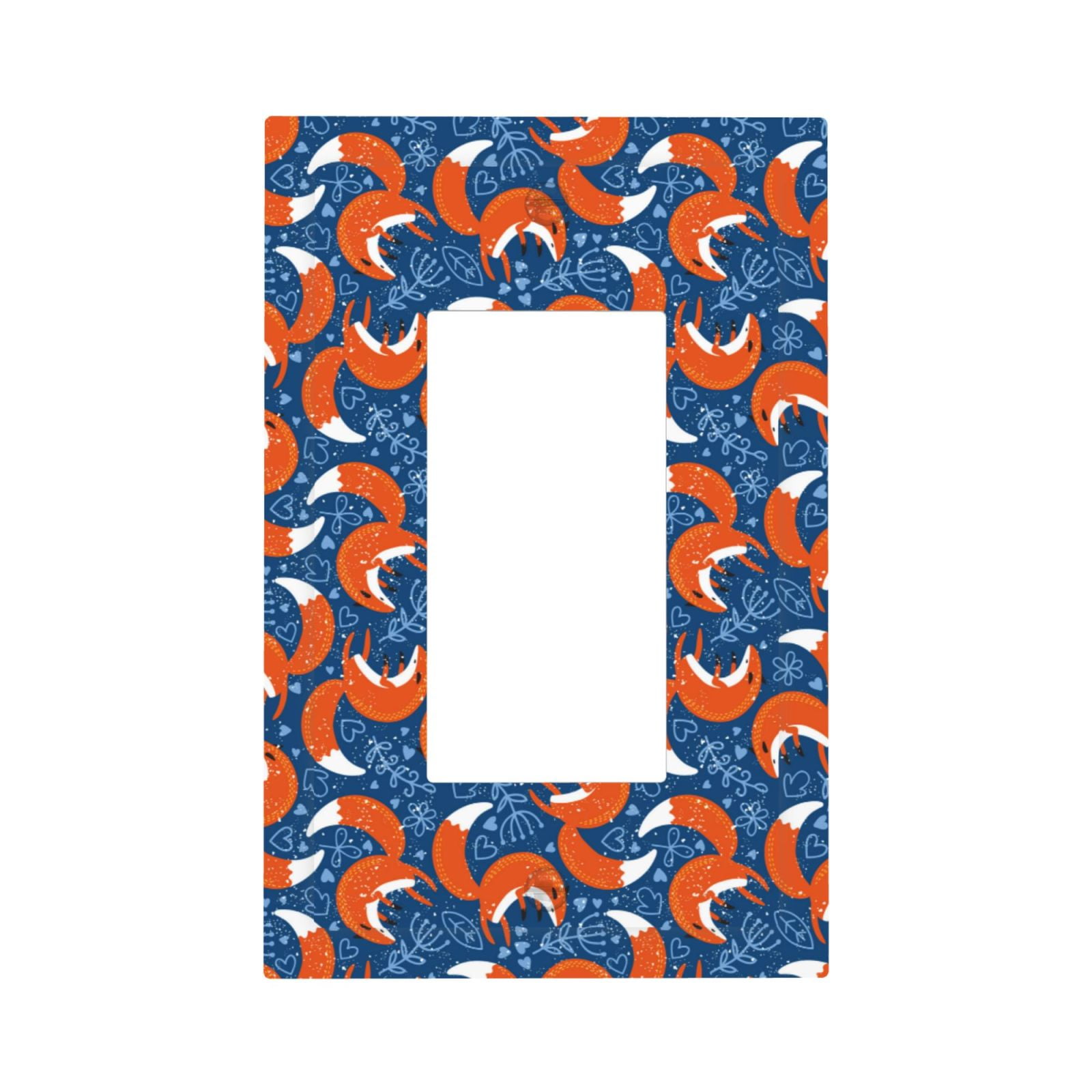 Fotbe Abstract Vintage Fox and Plants Print Duplex Receptacle Wall ...