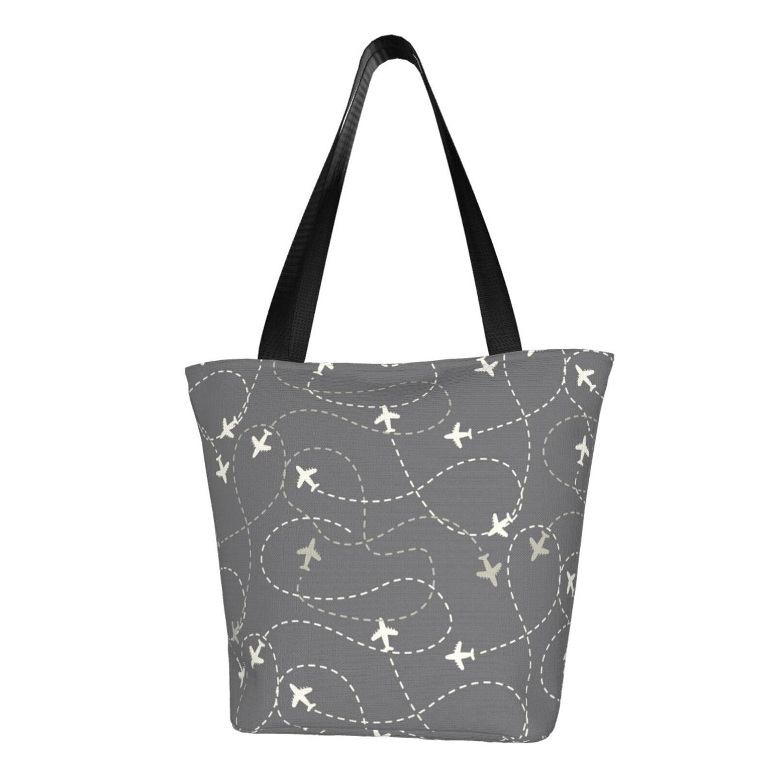 Fotbe Airplane Routes Around The World Pattern Beach Tote,Shoulder ...