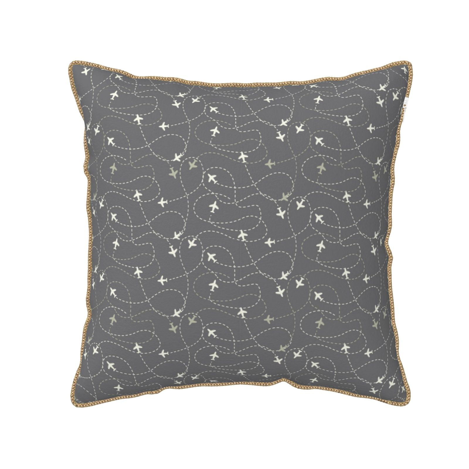 Fotbe Airplane Routes Around The World Pattern Velvet Decorative Throw ...