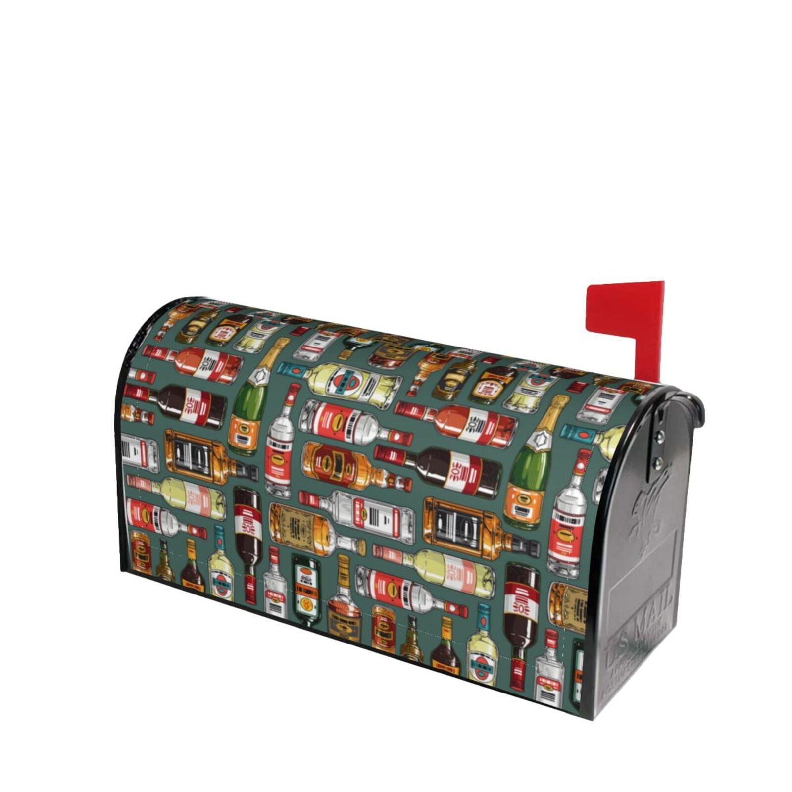 Fotbe Alcohol Bottles Mailbox Covers Post Letter Box Cover Garden Decor ...
