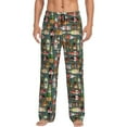 Fotbe Alcohol Bottles Men's Pajama Pants,Sleepwear Pants,Pj Bottoms ...
