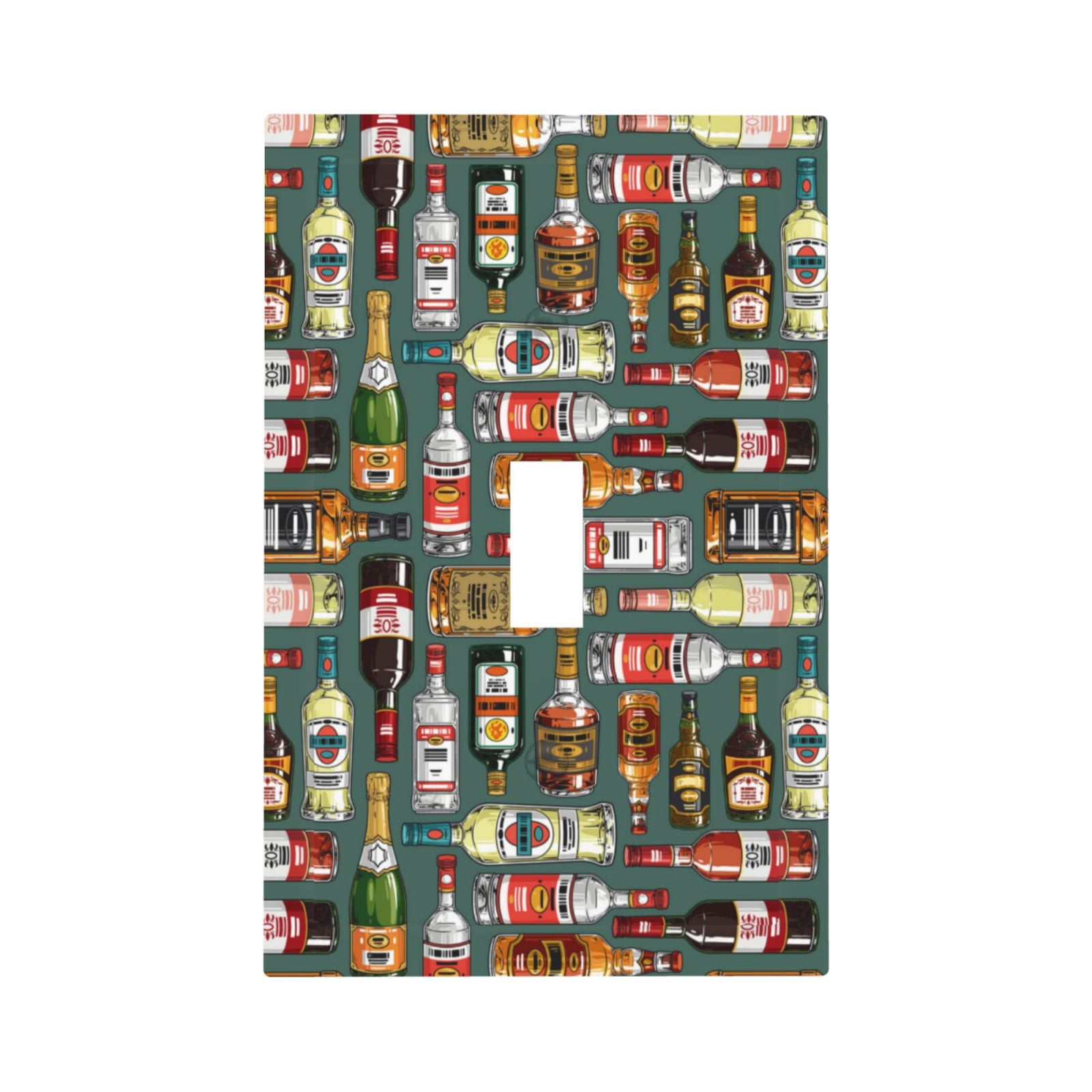Fotbe Alcohol Bottles Print Duplex Receptacle Wall Plate, 1-Gang 5.0 ...