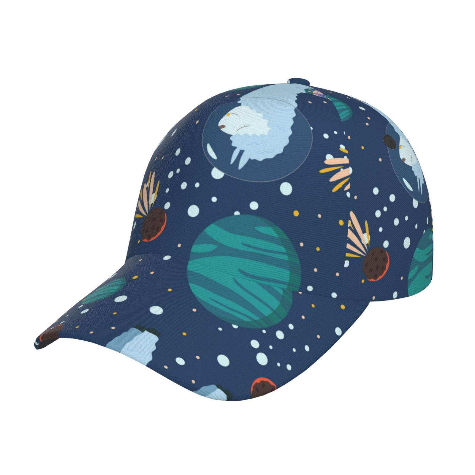 Fotbe Alpaca Astronaut In Space Baseball Cap, Alpaca Astronaut In Space ...