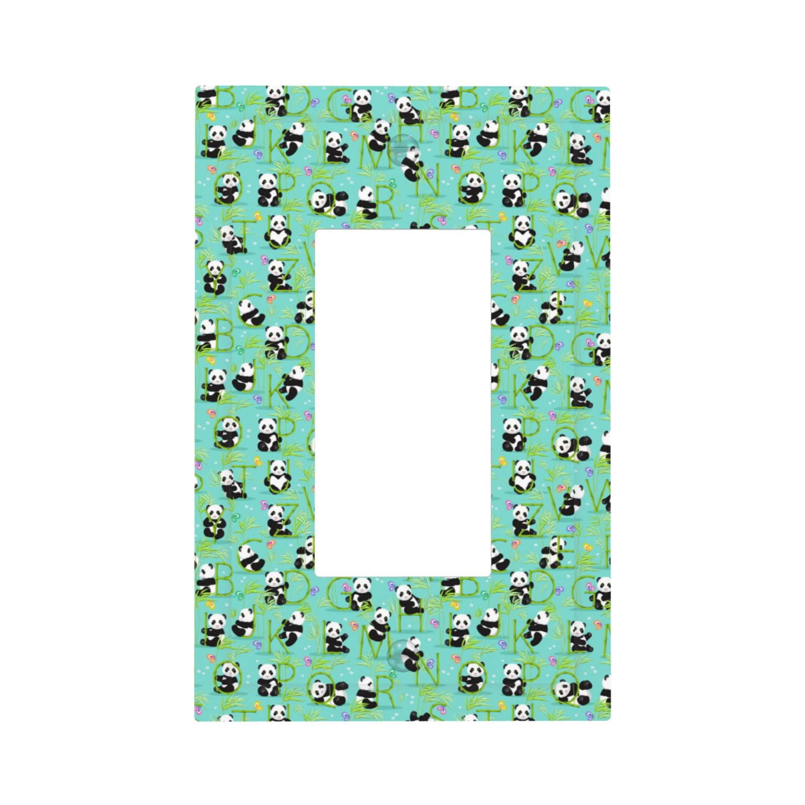 Fotbe Alphabet And Panda Print Duplex Receptacle Wall Plate, 1-Gang 5.0 ...