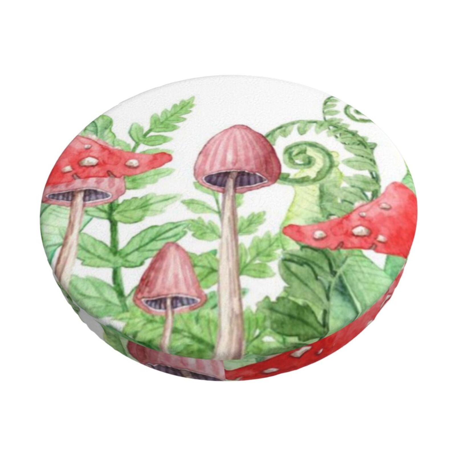 Fotbe Amanita Fly Agaric Stool Covers Round,Waterproof Round Bar Stool ...