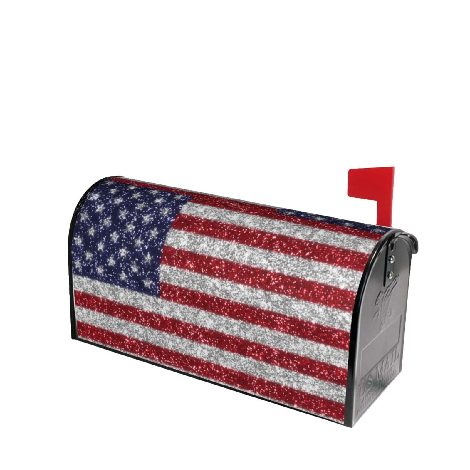 Fotbe America Flag Glitter Mailbox Covers Post Letter Box Cover Garden ...