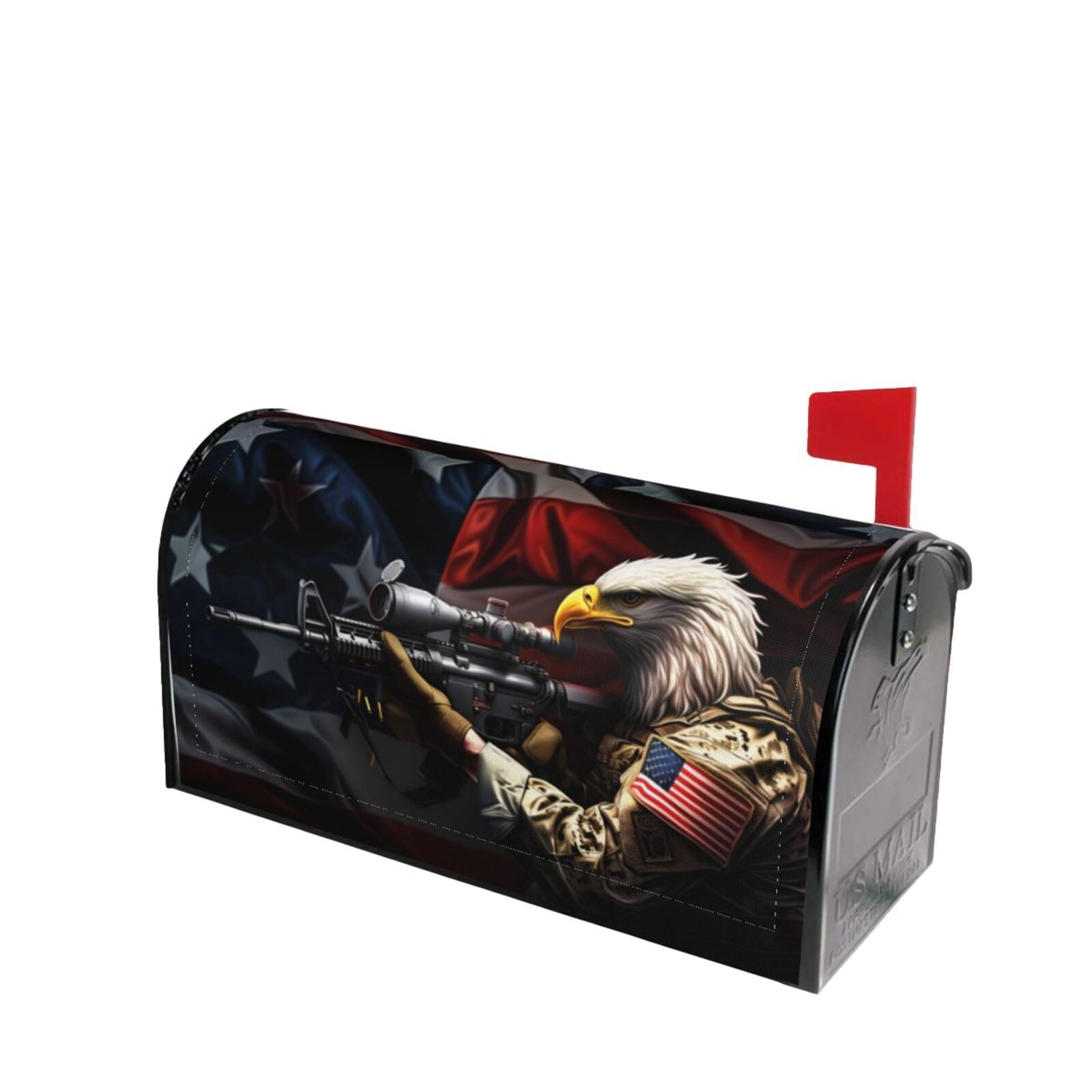 Fotbe American Bald Eagle Warrior Mailbox Covers Post Letter Box Cover ...