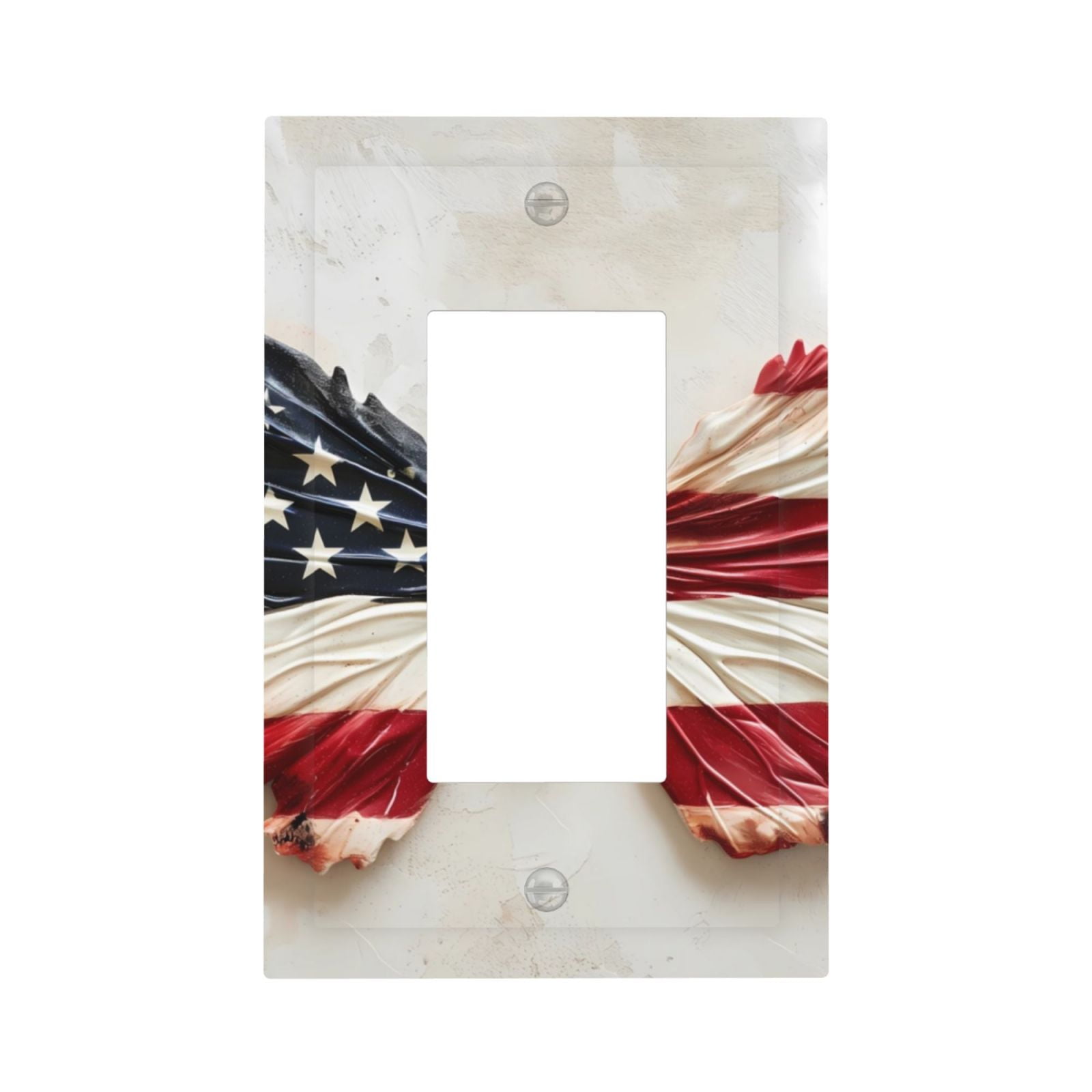 Fotbe American Flag Butterfly Wall Print Duplex Receptacle Wall Plate ...