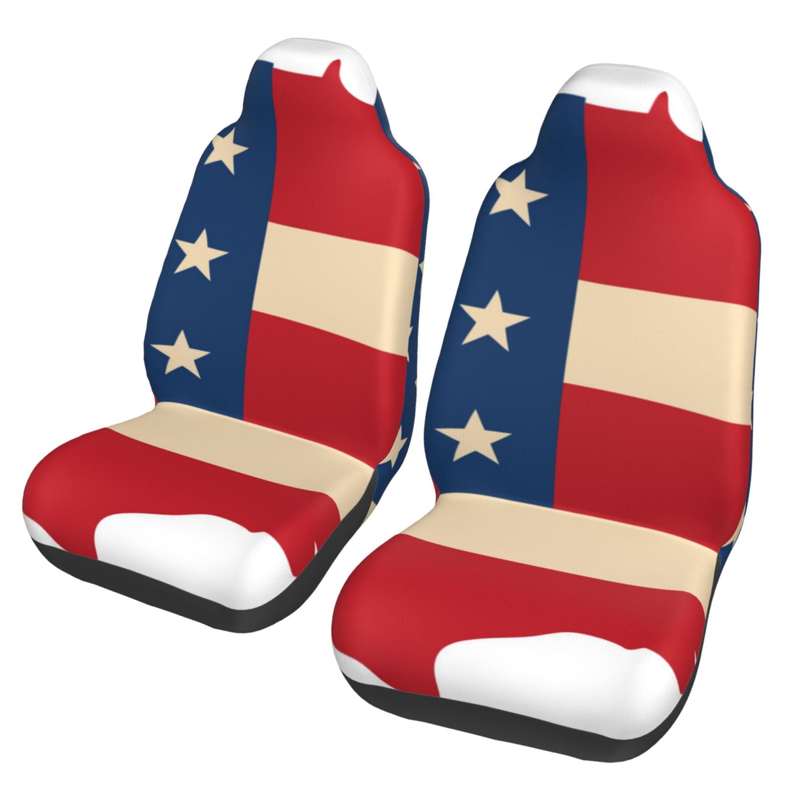 Fotbe American Flag Map Pattern Automotive Seat Covers for Cars Trucks ...