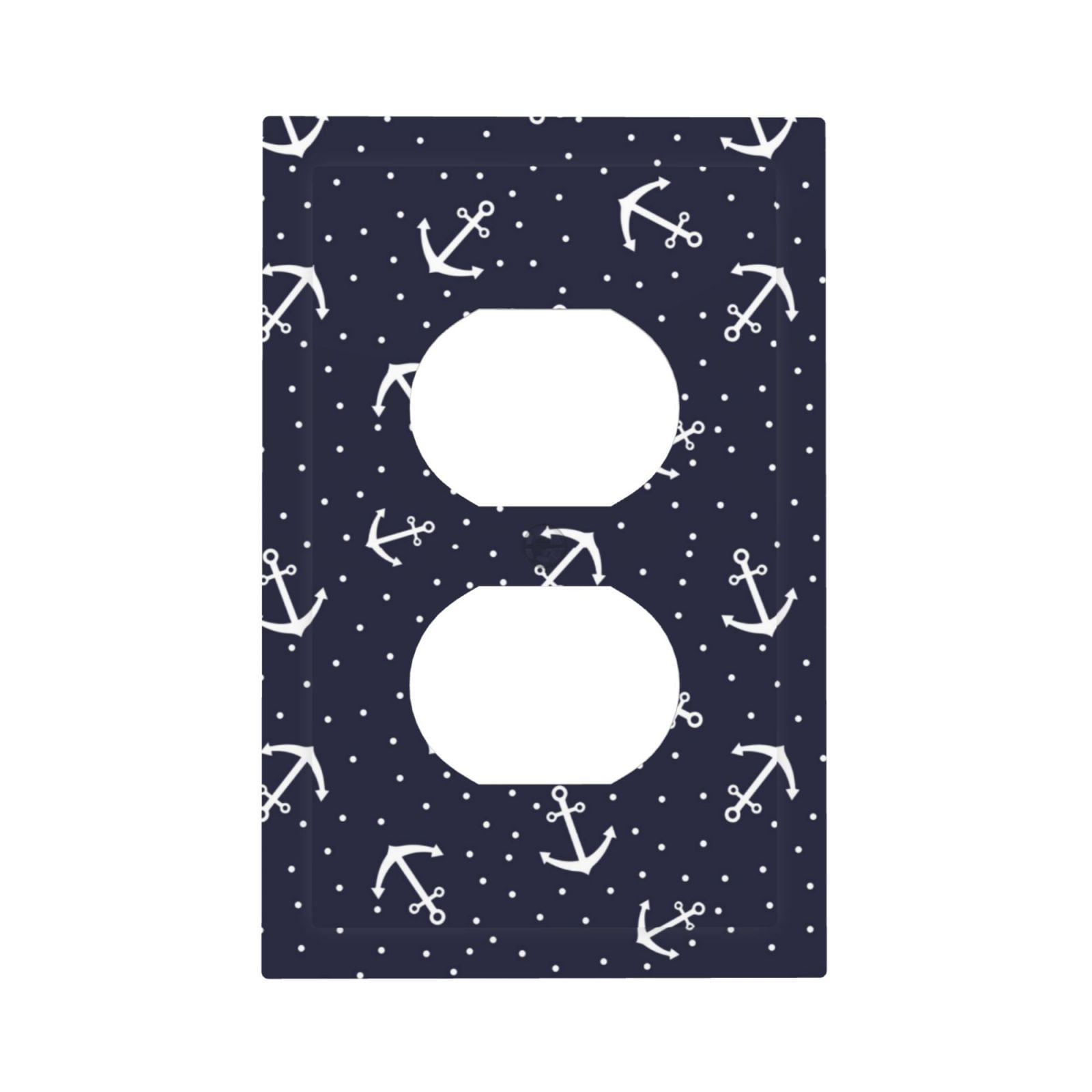 Fotbe Anchor Print Duplex Receptacle Wall Plate, 1-Gang 5.0" x3.0" Wall ...