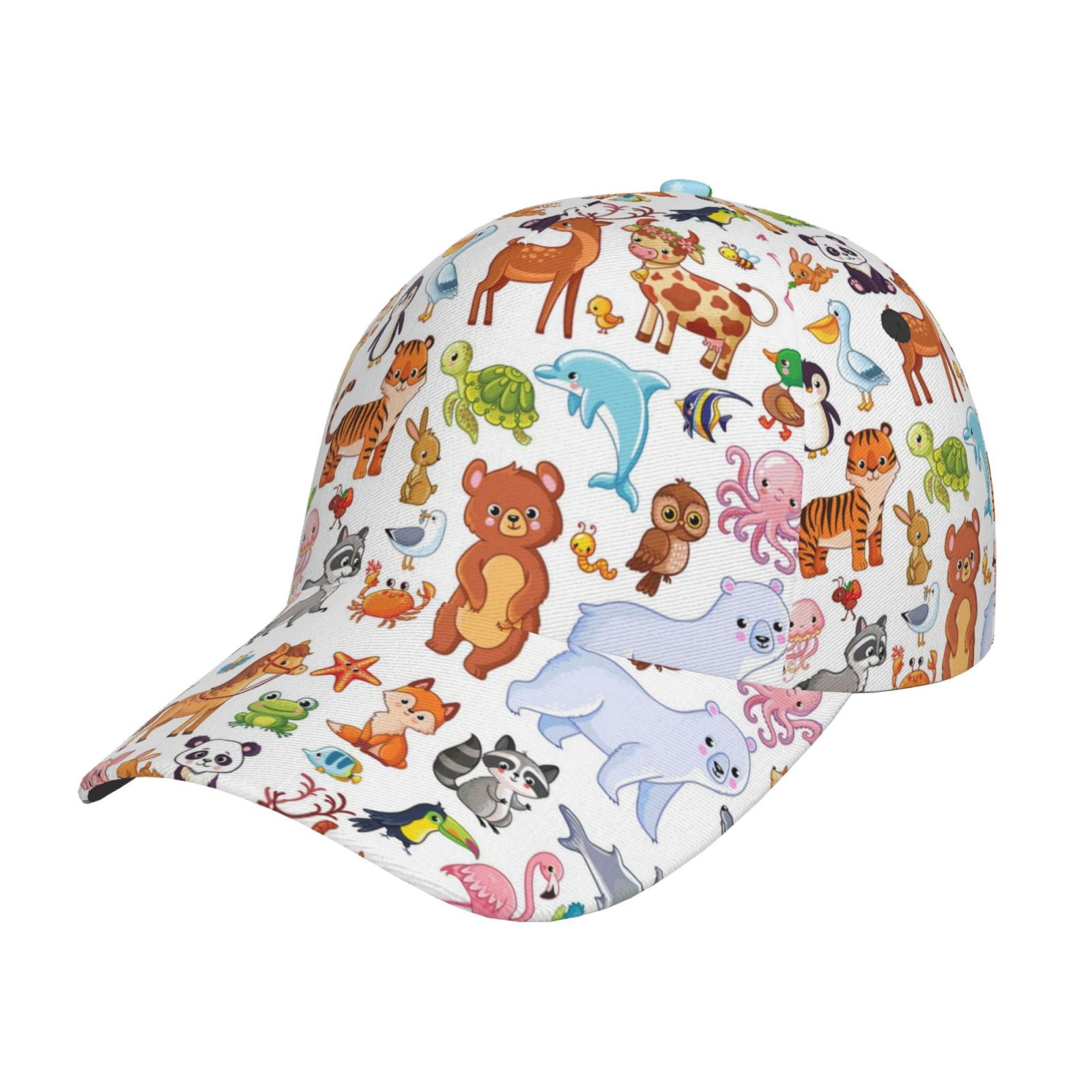 Fotbe Animal Cartoon Style Baseball Cap, Animal Cartoon Style Print Dad ...