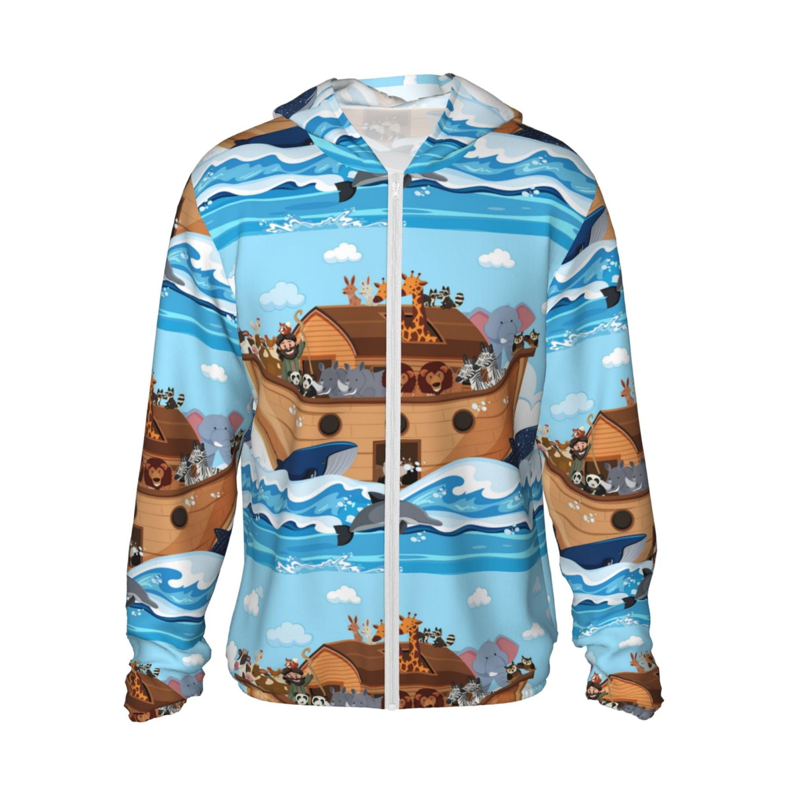 Fotbe Animals on Noah's Ark Men's Women's UPF 50+ Sun Protection Jacket ...