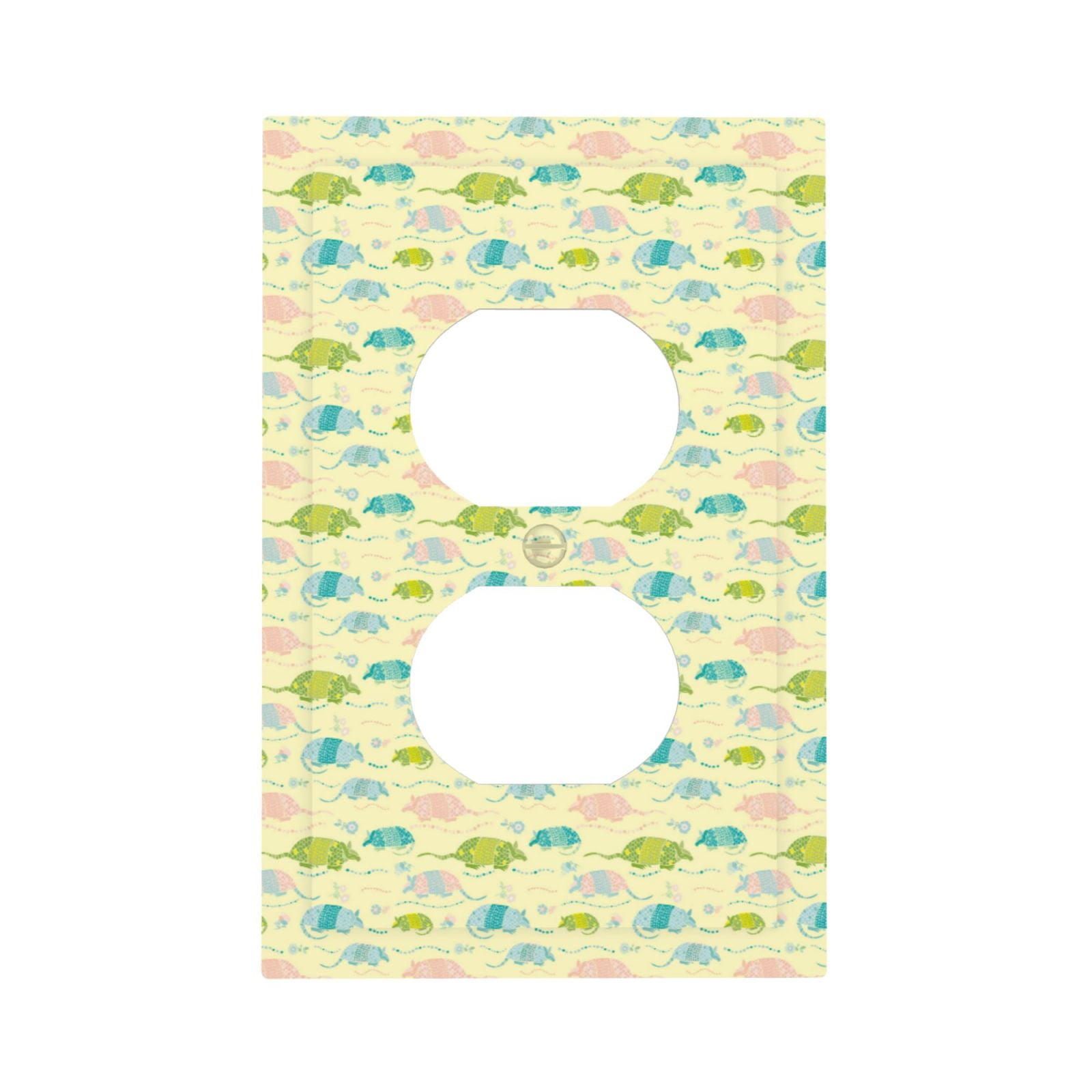 Fotbe Armadillo Floral Print Duplex Receptacle Wall Plate, 1-Gang 5.0 ...