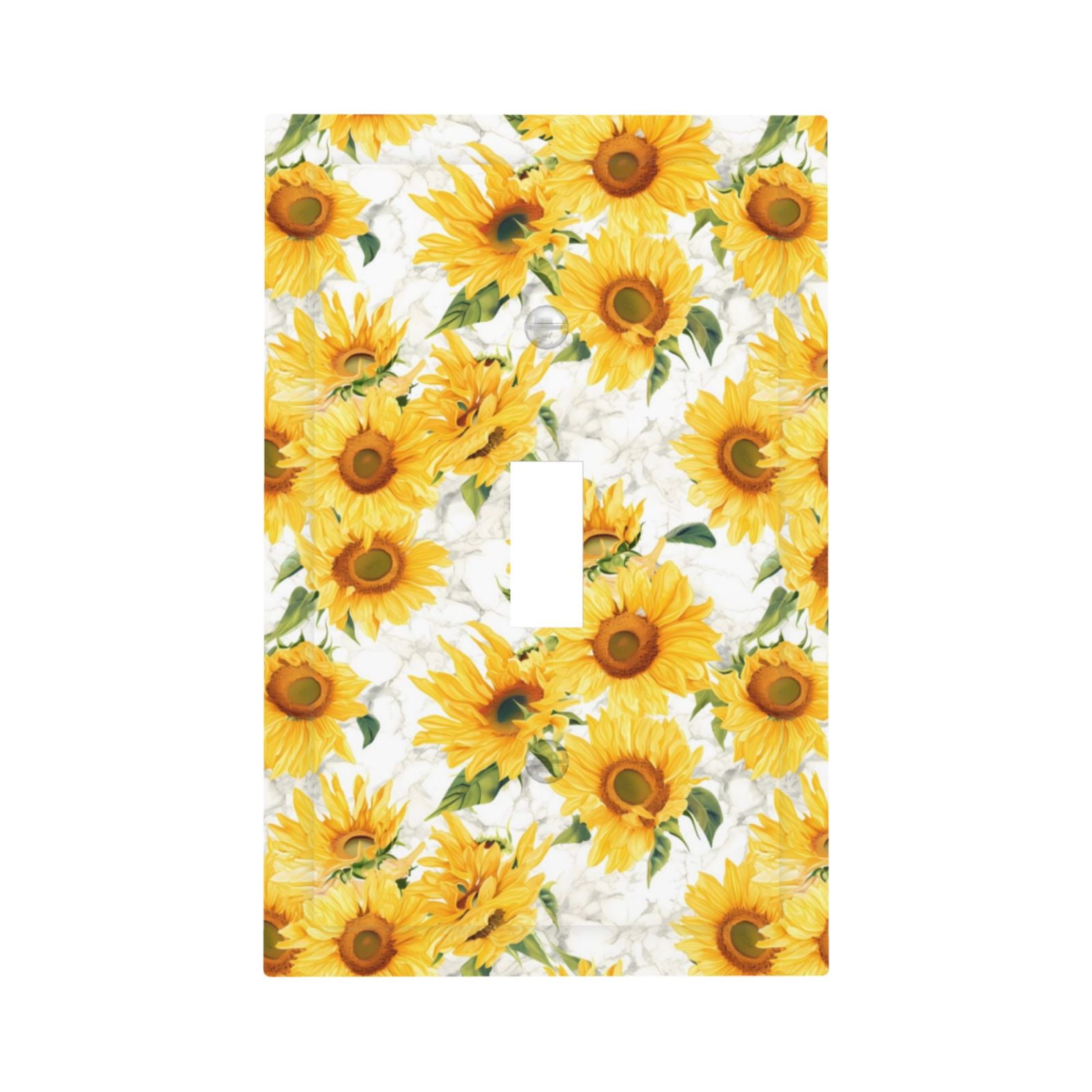 Fotbe Artistic Marble Pattern Sunflower Print Duplex Receptacle Wall ...