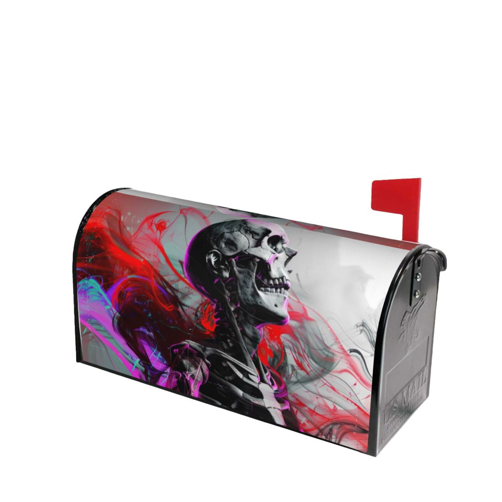 Fotbe Artistic Skull Mailbox Covers Post Letter Box Cover Garden Decor ...