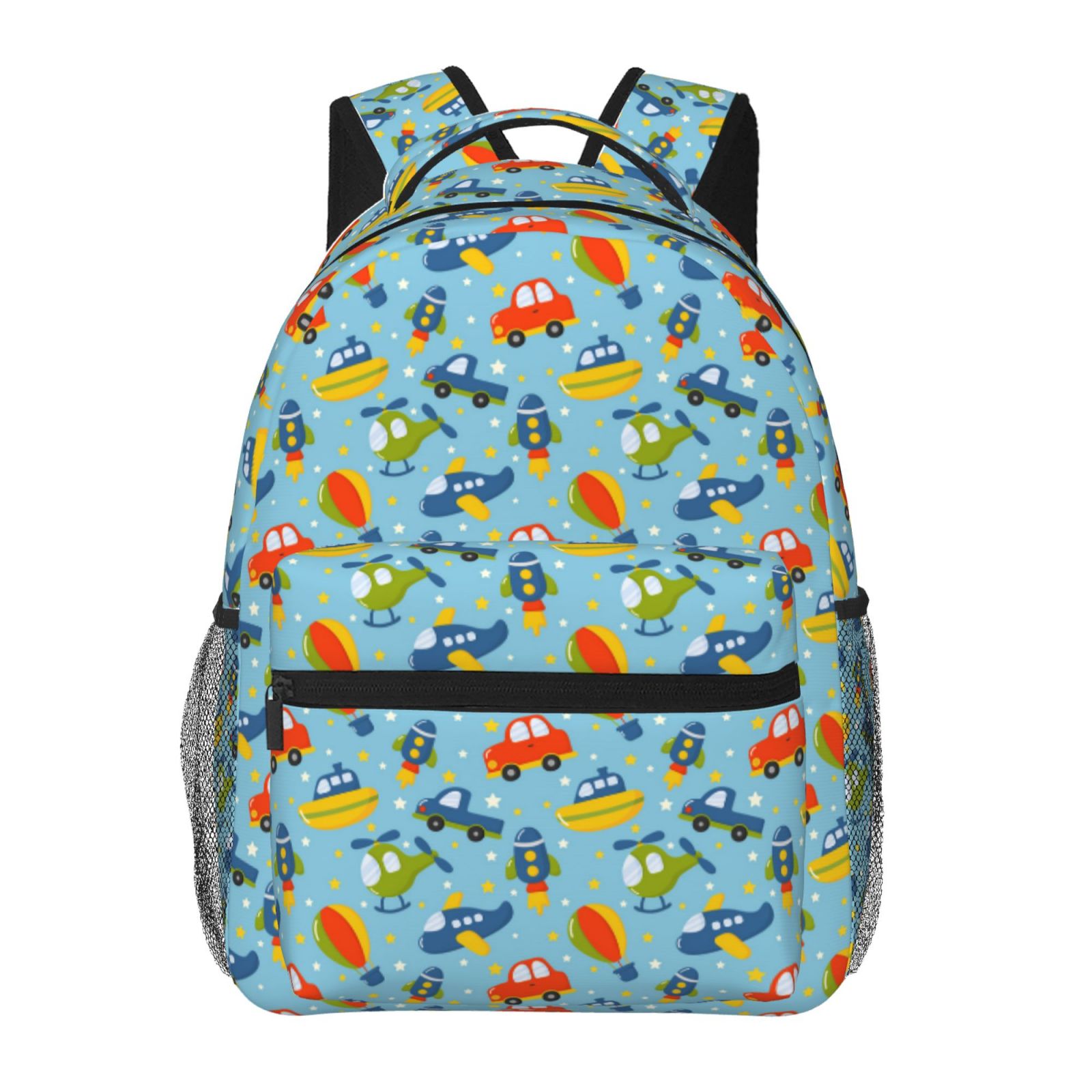 Fotbe Artoon Transport Pattern Casual Backpack for School, Travel, and ...