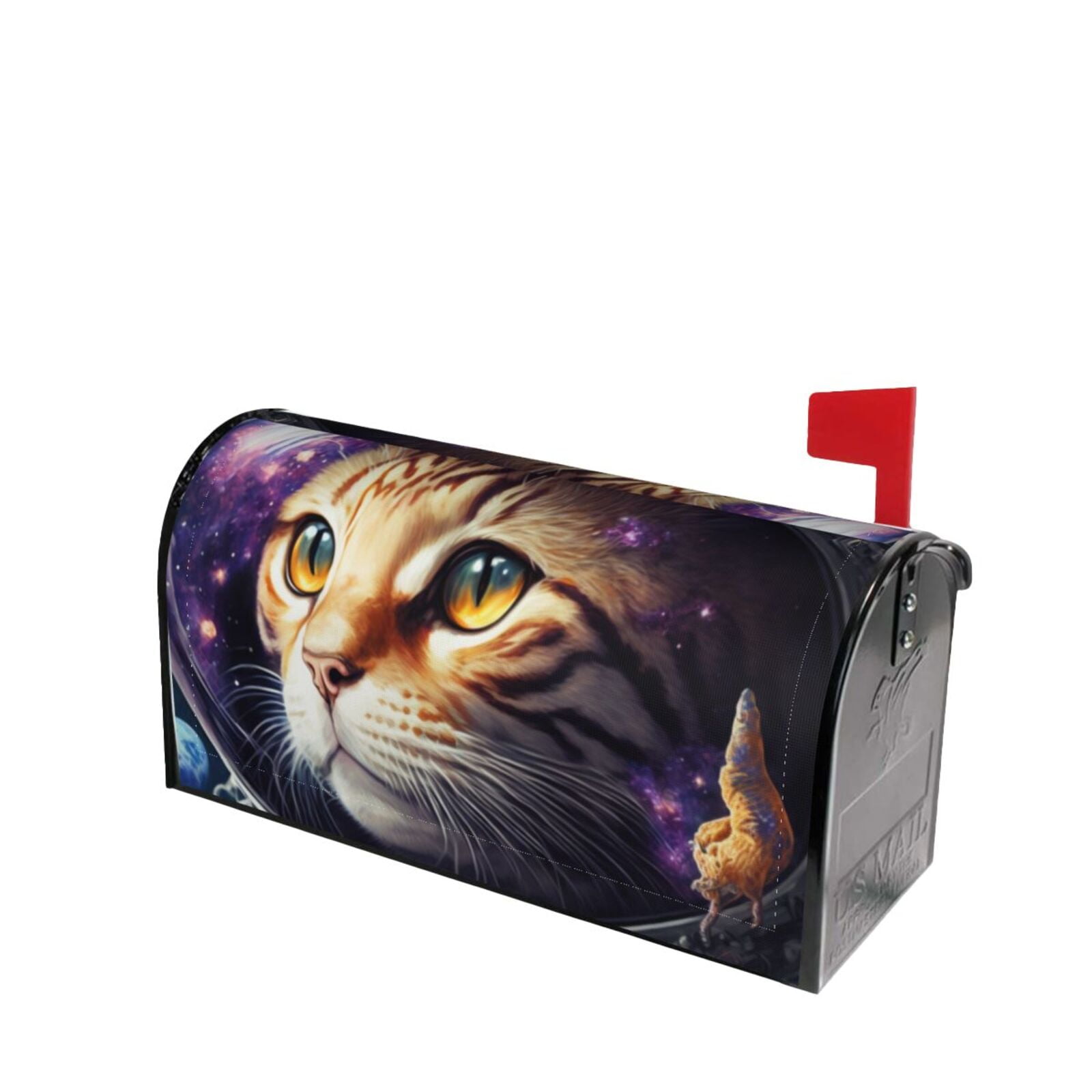 Fotbe Astronaut Cat Mailbox Covers Post Letter Box Cover Garden Decor ...