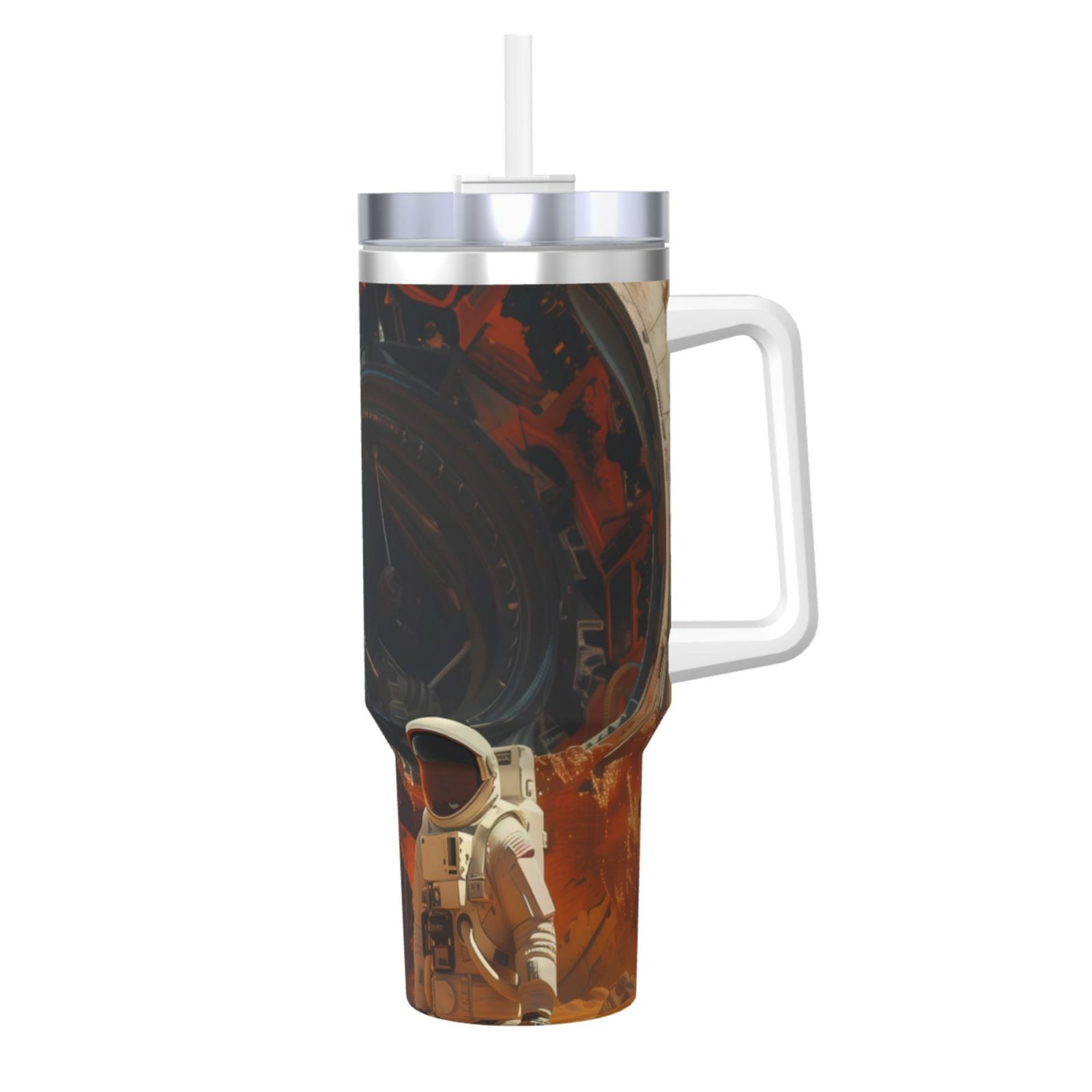 Fotbe Astronaut Exploring Mars Pattern 40oz Ice Bully With Handle And ...