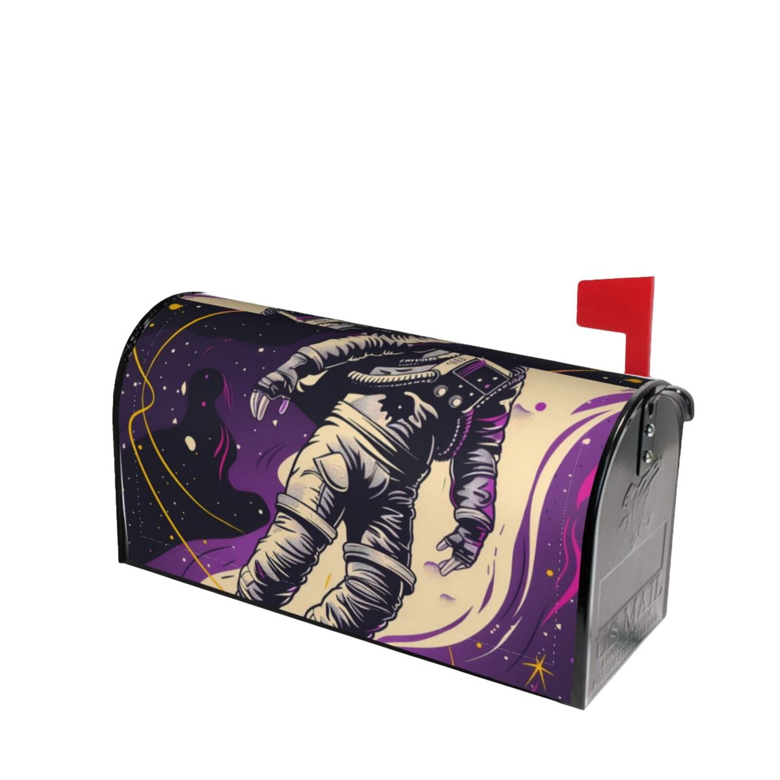 Fotbe Astronaut Floating purple Space Mailbox Covers Post Letter Box ...