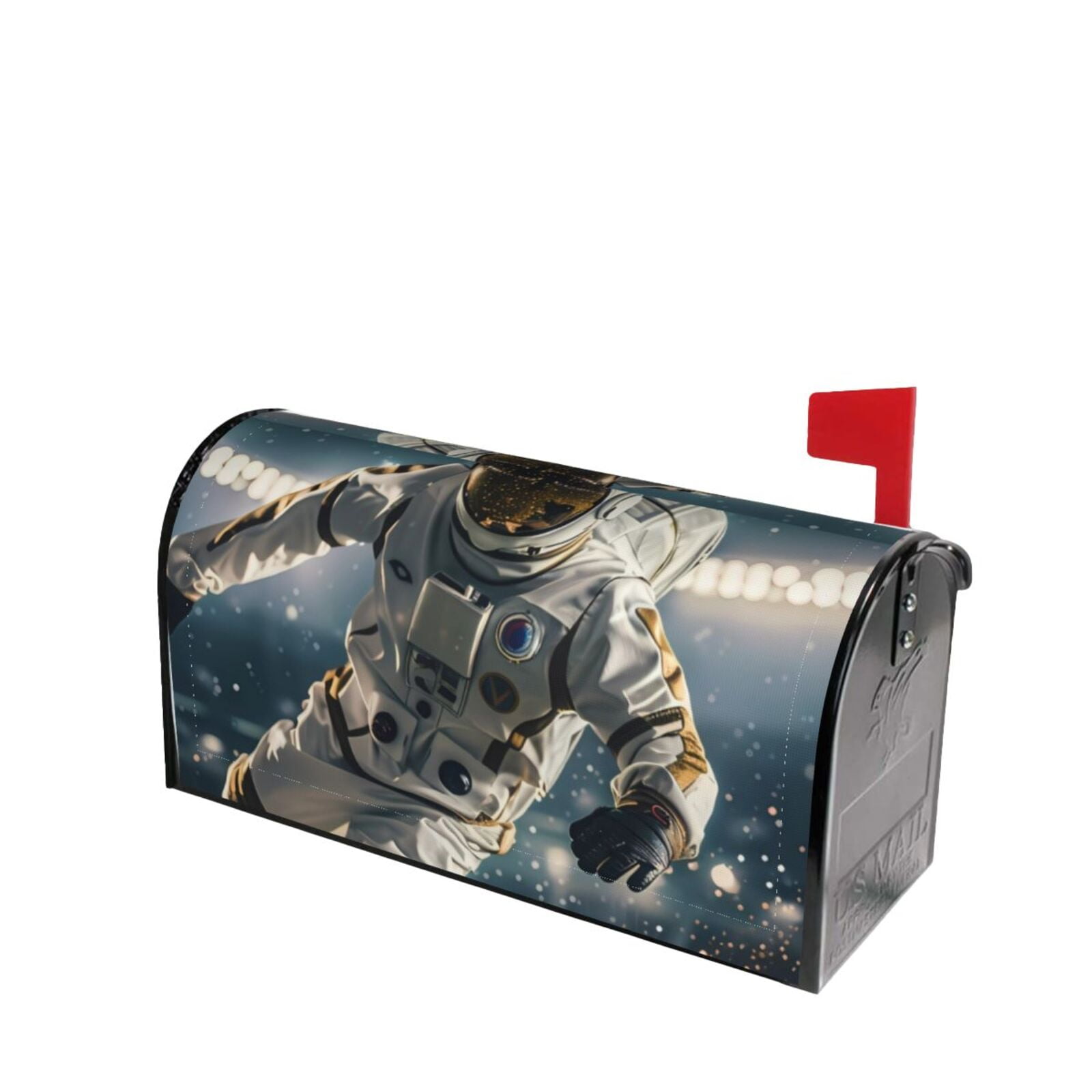 Fotbe Astronaut Soccer Field Mailbox Covers Post Letter Box Cover ...