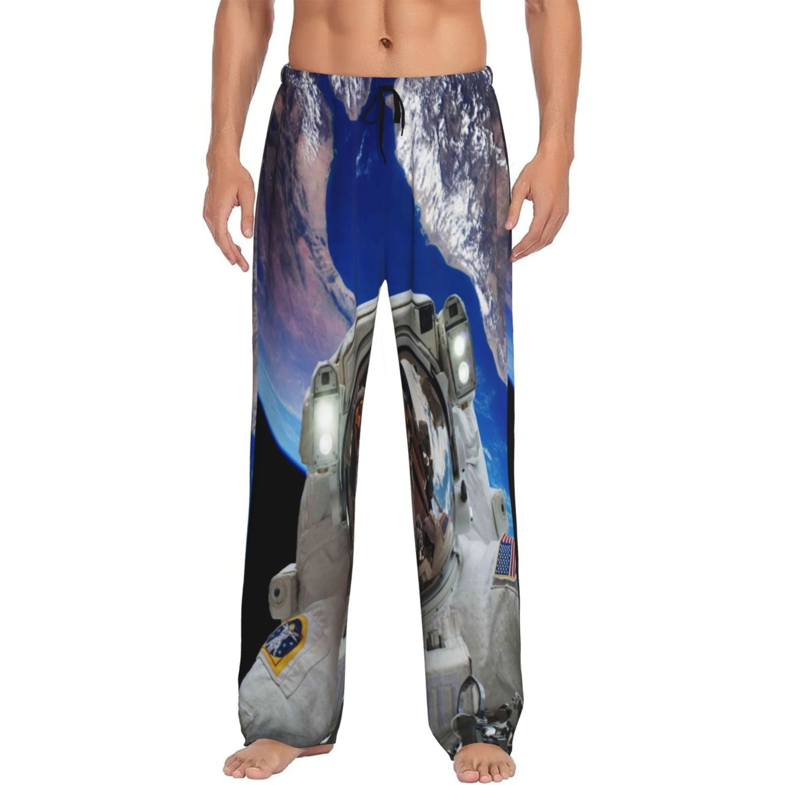 Fotbe Astronaut in Outer Space Men's Pajama Pants,Sleepwear Pants,Pj ...