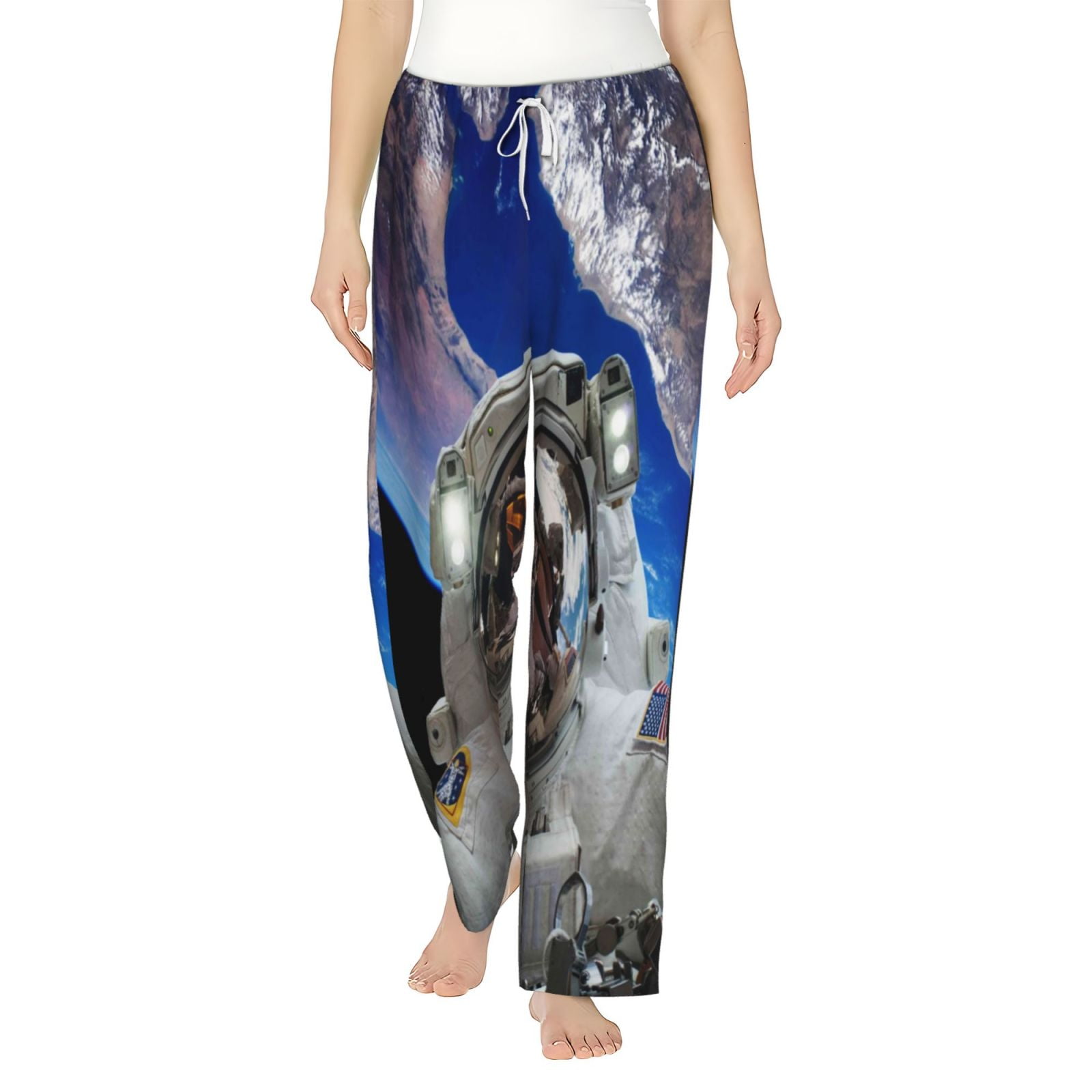 Fotbe Astronaut in Outer Space Women's Pajama Pants,Sleepwear Pants,Pj ...