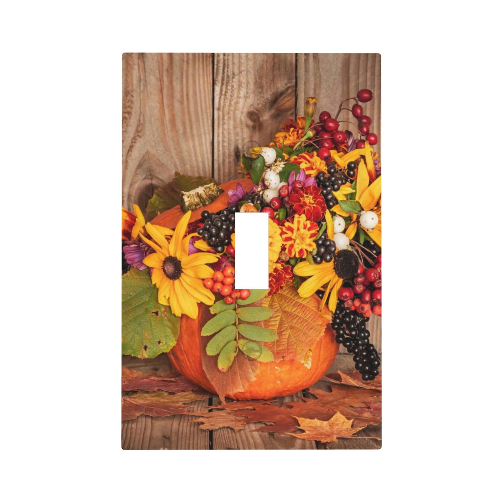 Fotbe Autumn Bouquet Pumpkin For Thanksgiving Print Duplex Receptacle ...