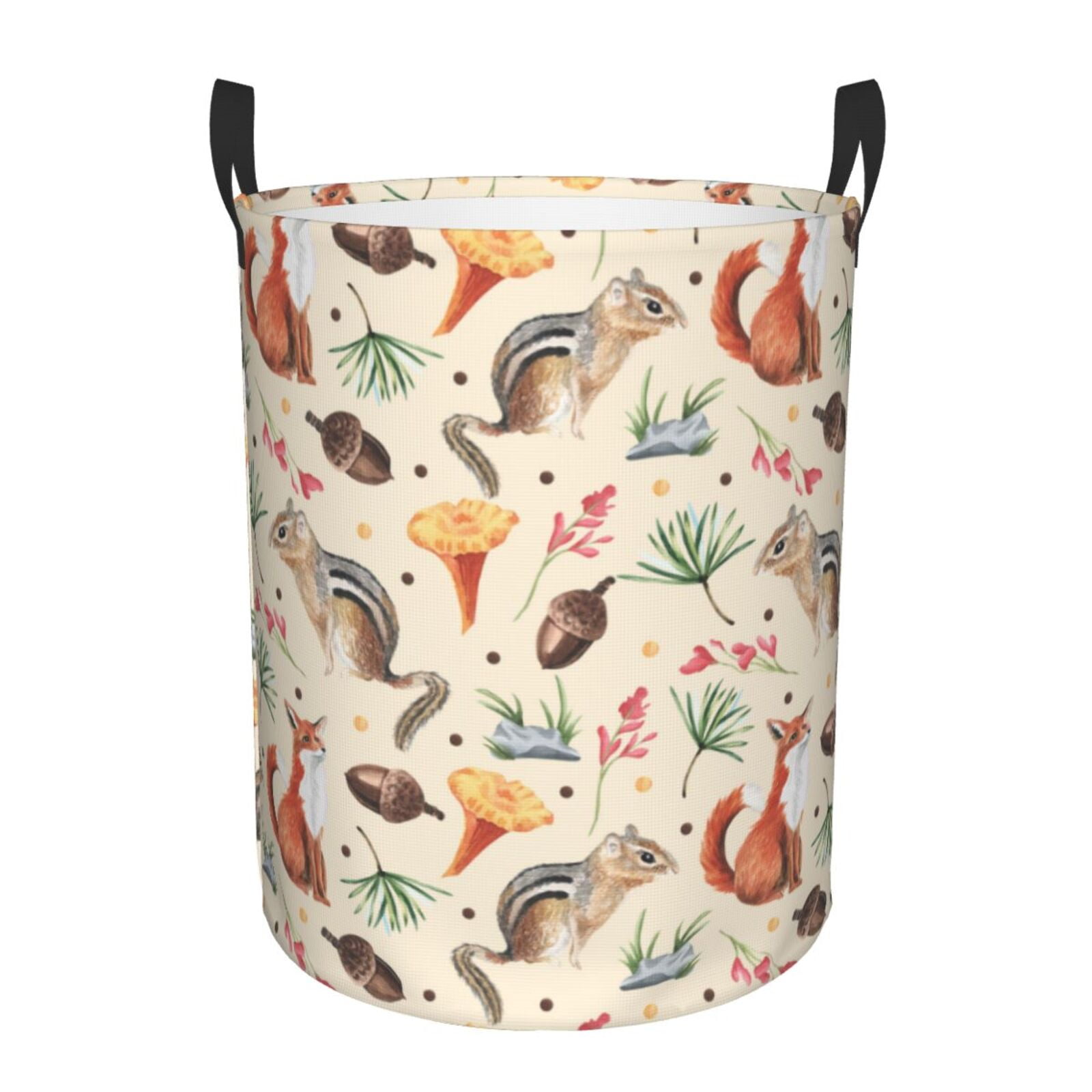 Fotbe Autumn Forest Animals Pattern Laundry Basket with Handles ...
