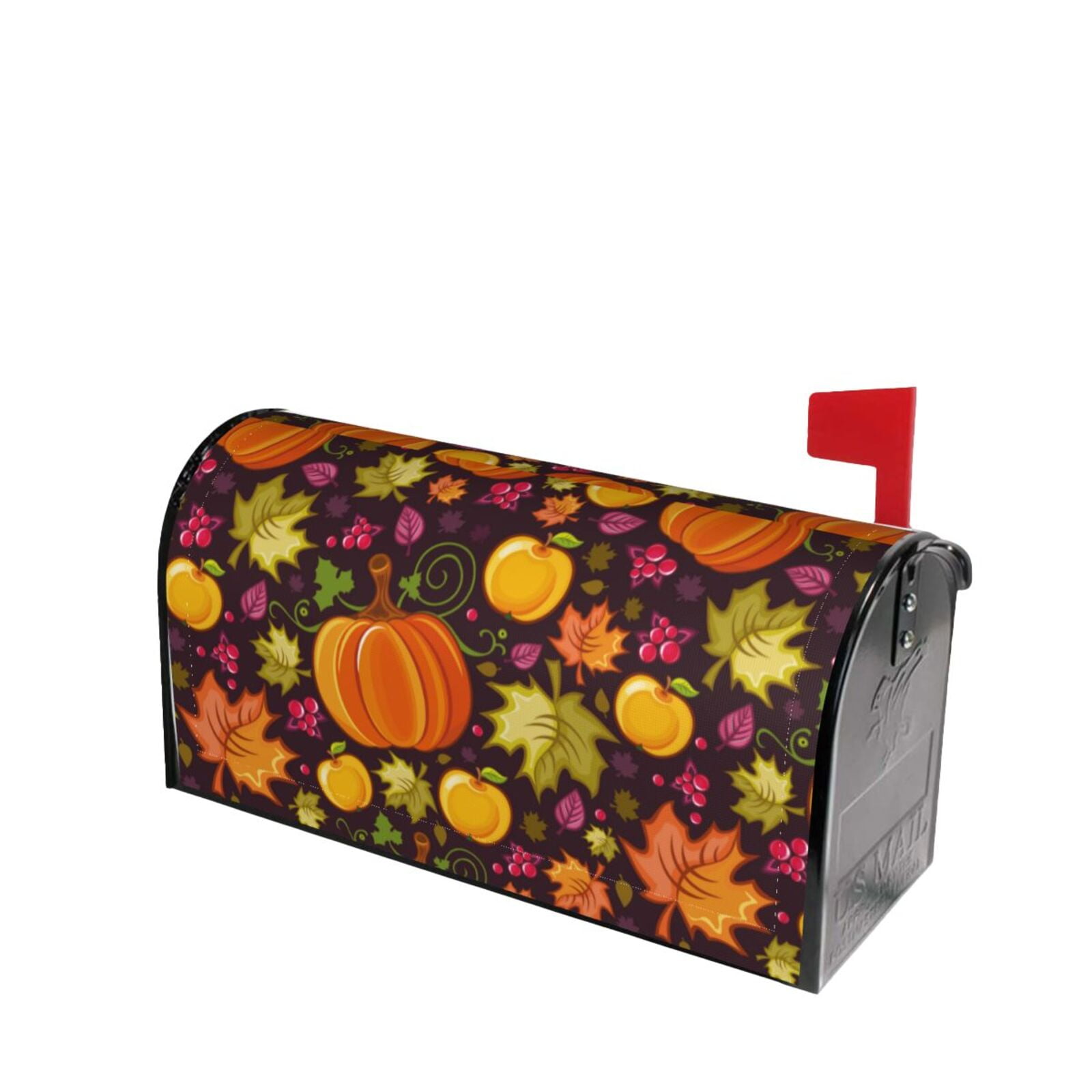 Fotbe Autumn Harvest Pumpkin Joy Mailbox Covers Post Letter Box Cover ...