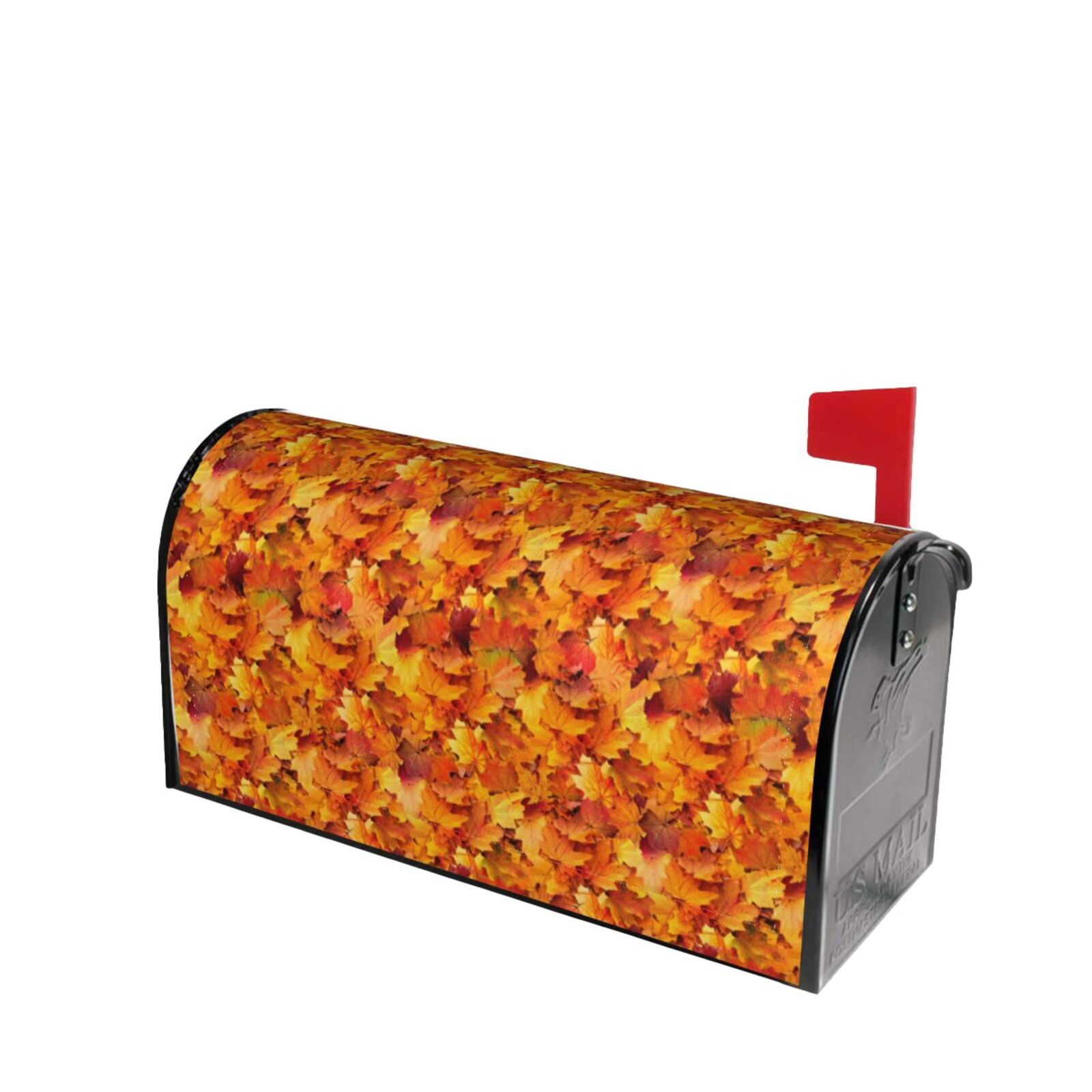Fotbe Autumn Maple Leaf Pile Mailbox Covers Post Letter Box Cover ...