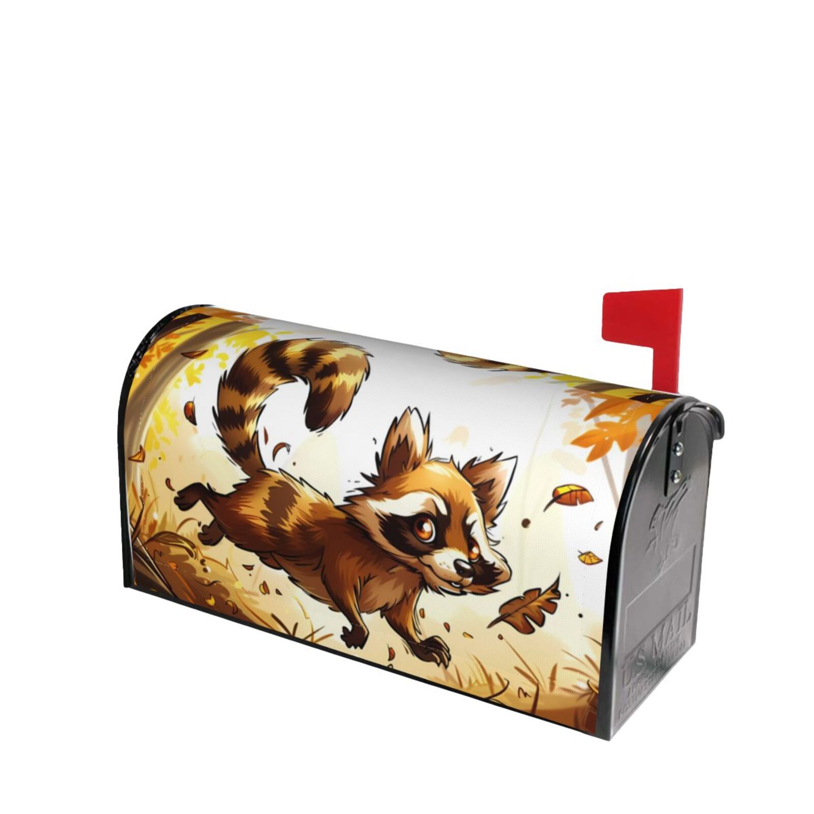 Fotbe Autumn Raccoon In Forest Mailbox Covers Post Letter Box Cover ...