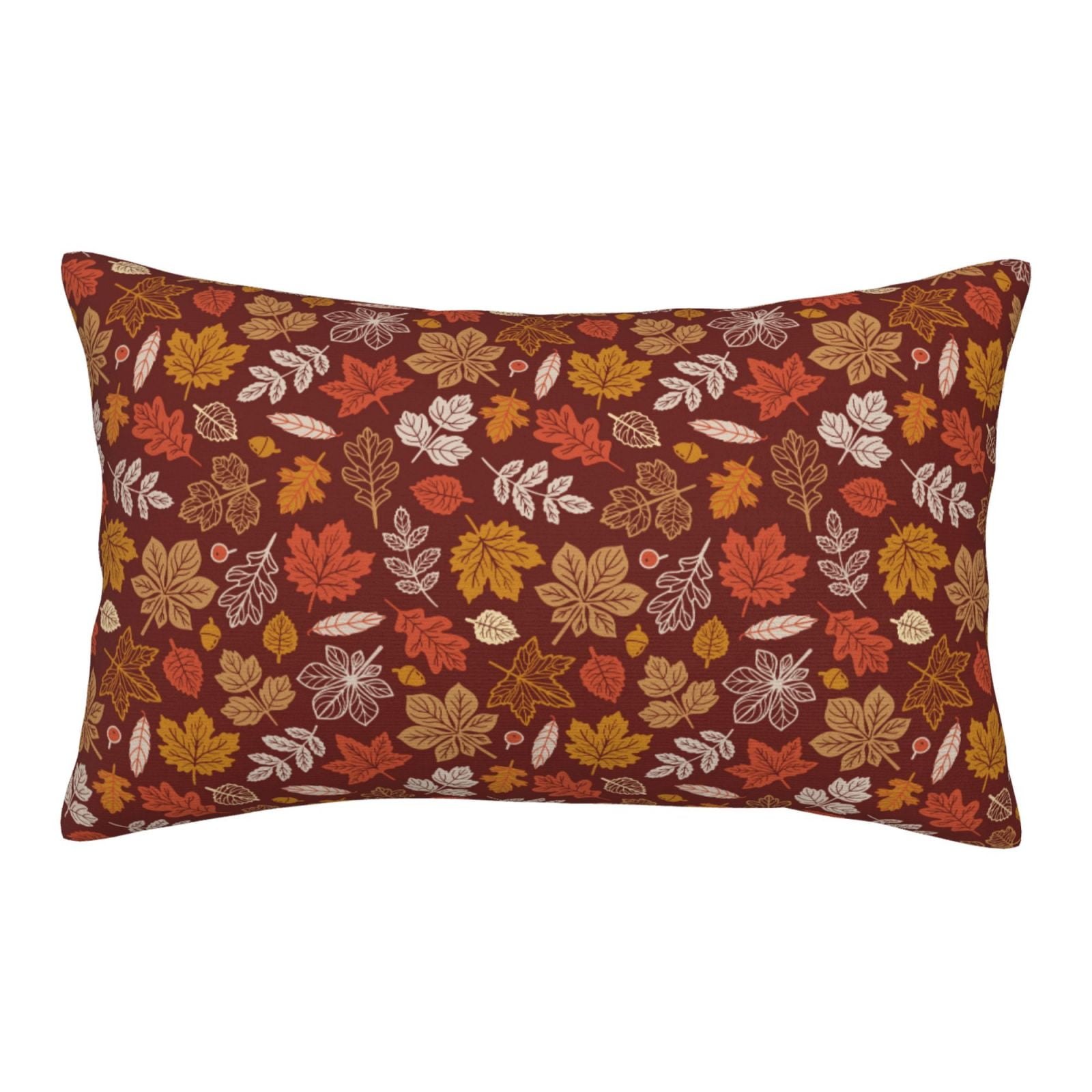 Fotbe Autumn Warm Tone Maple Leaf Pillow Cases - Envelope Closure ...
