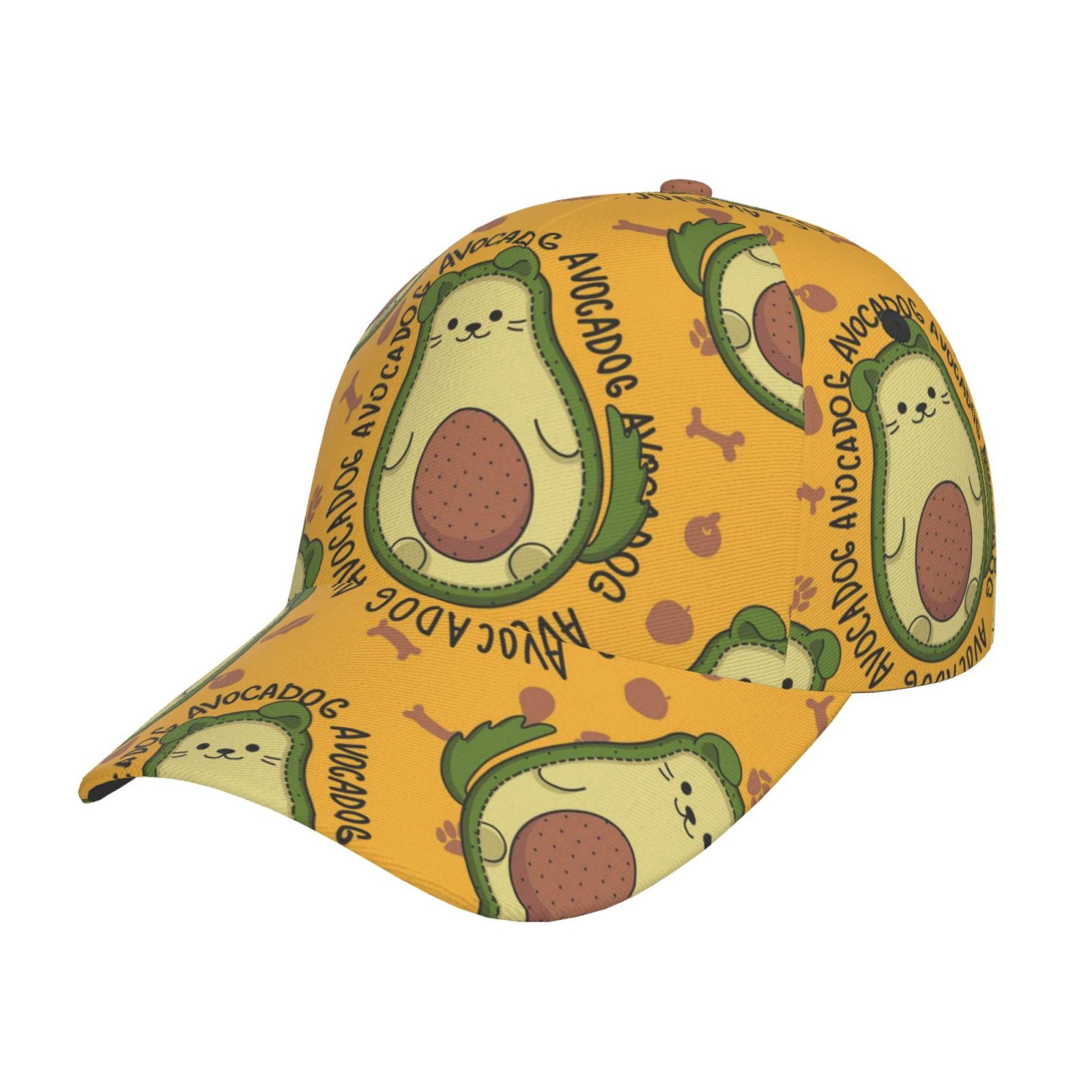 Fotbe Avocado Dog Baseball Cap, Avocado Dog Print Dad Hat,Outdoor Hat ...